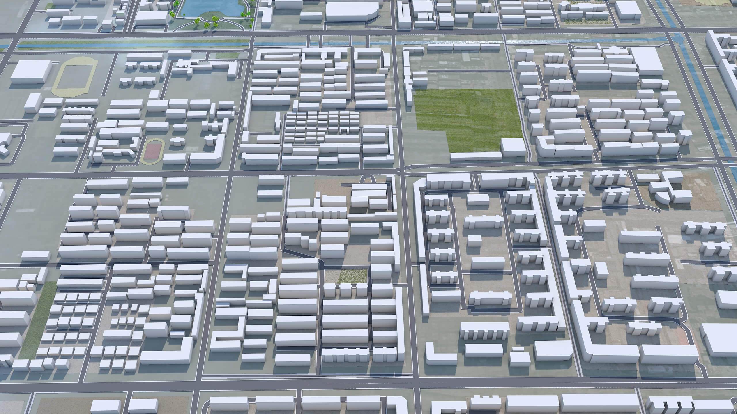 Hengshui City Hebei China 3D Model 25km by 3dstudio