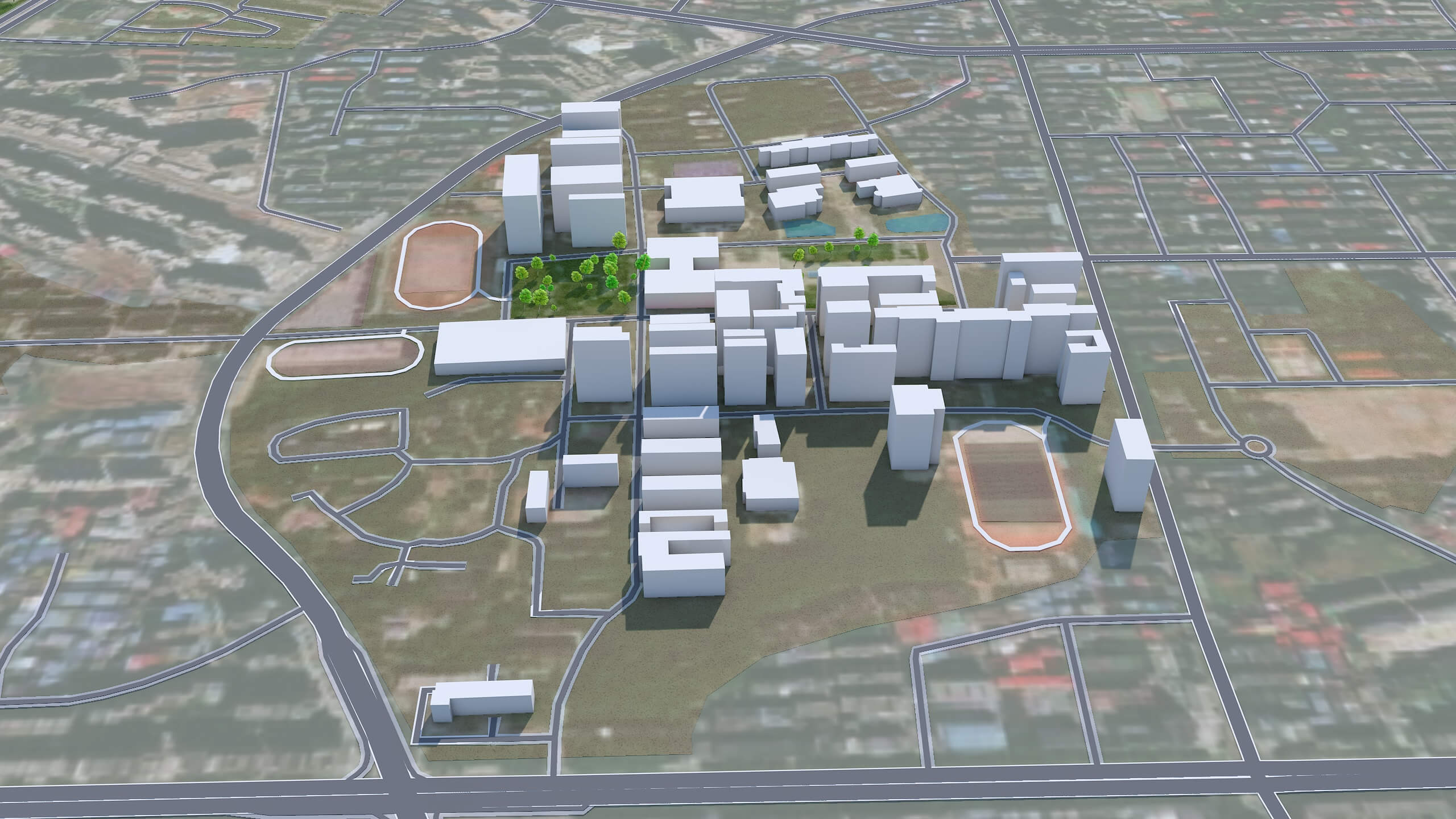 Hengyang City Hunan China 3D Model 50km by 3dstudio