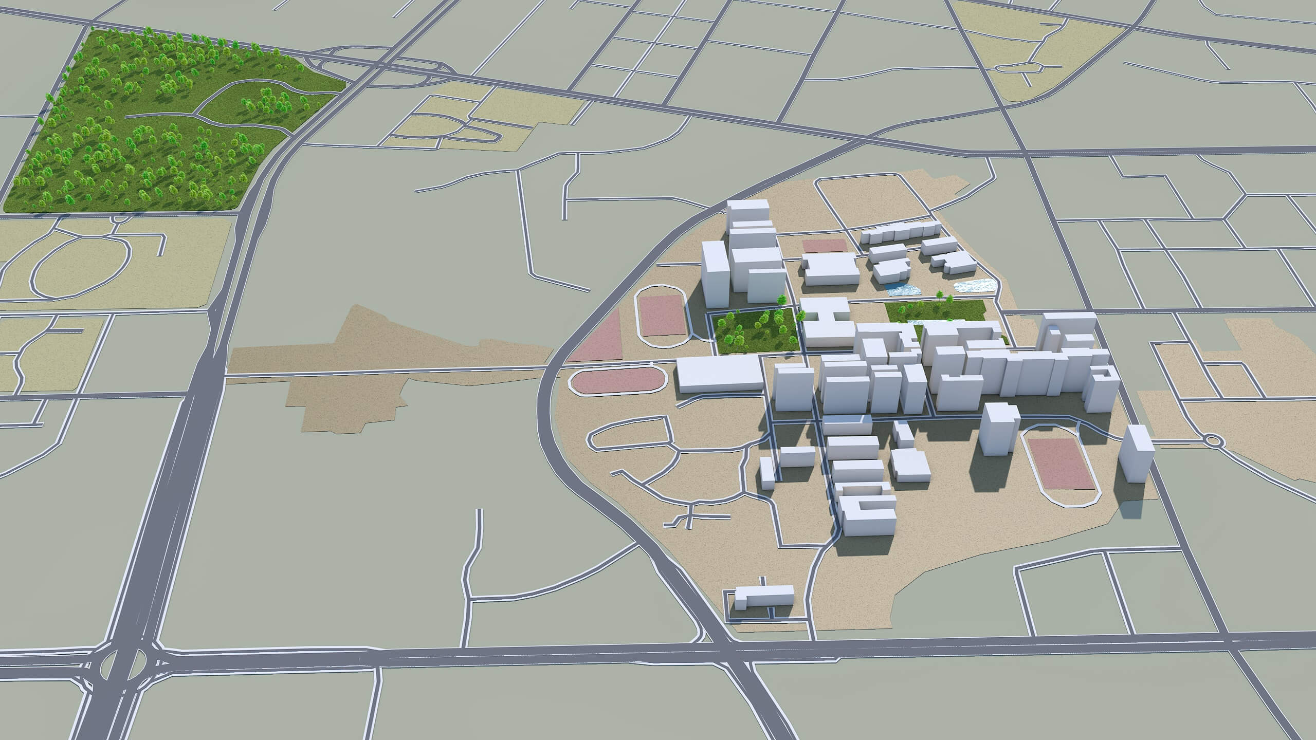 Hengyang City Hunan China 3D Model 50km by 3dstudio