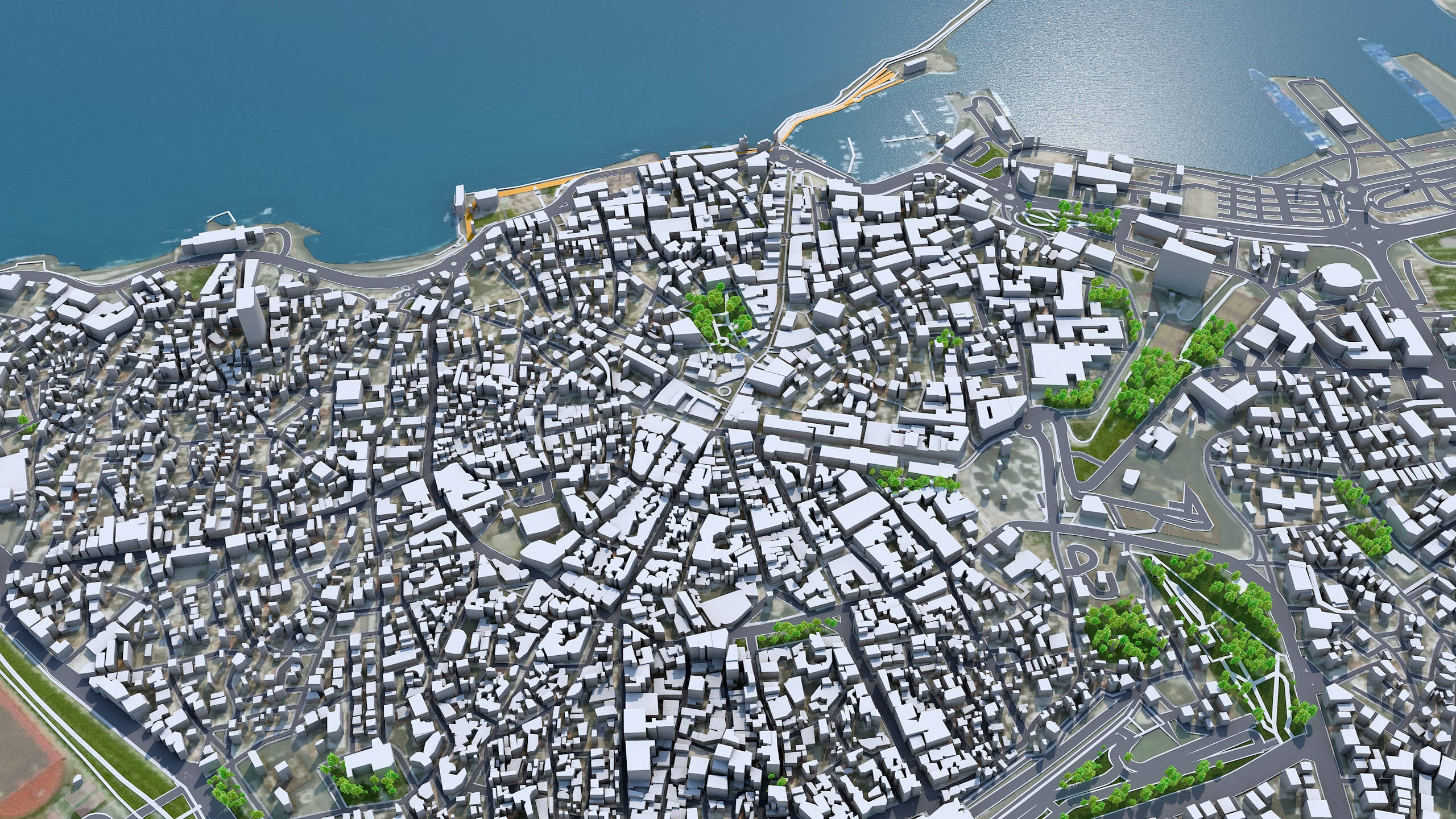 Heraklion City Greece 3D Model 30km by 3dstudio