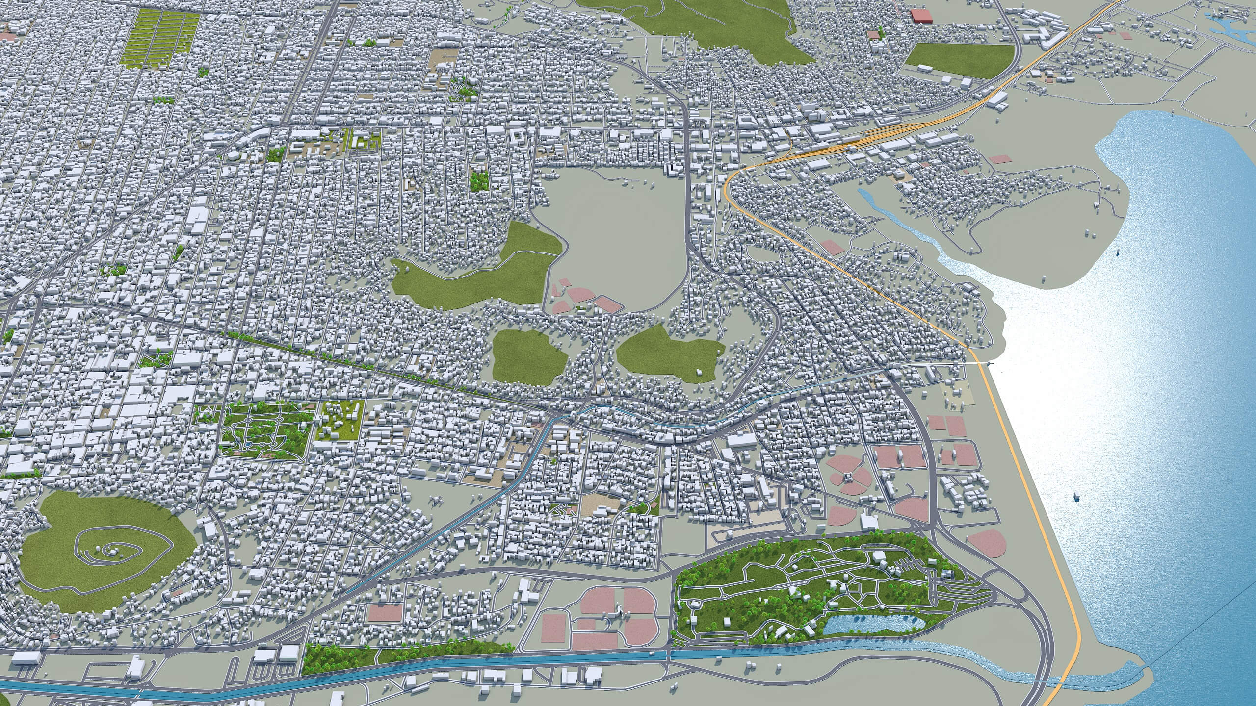 Hermosillo City Sonora Mexico 3D Model 25km by 3dstudio