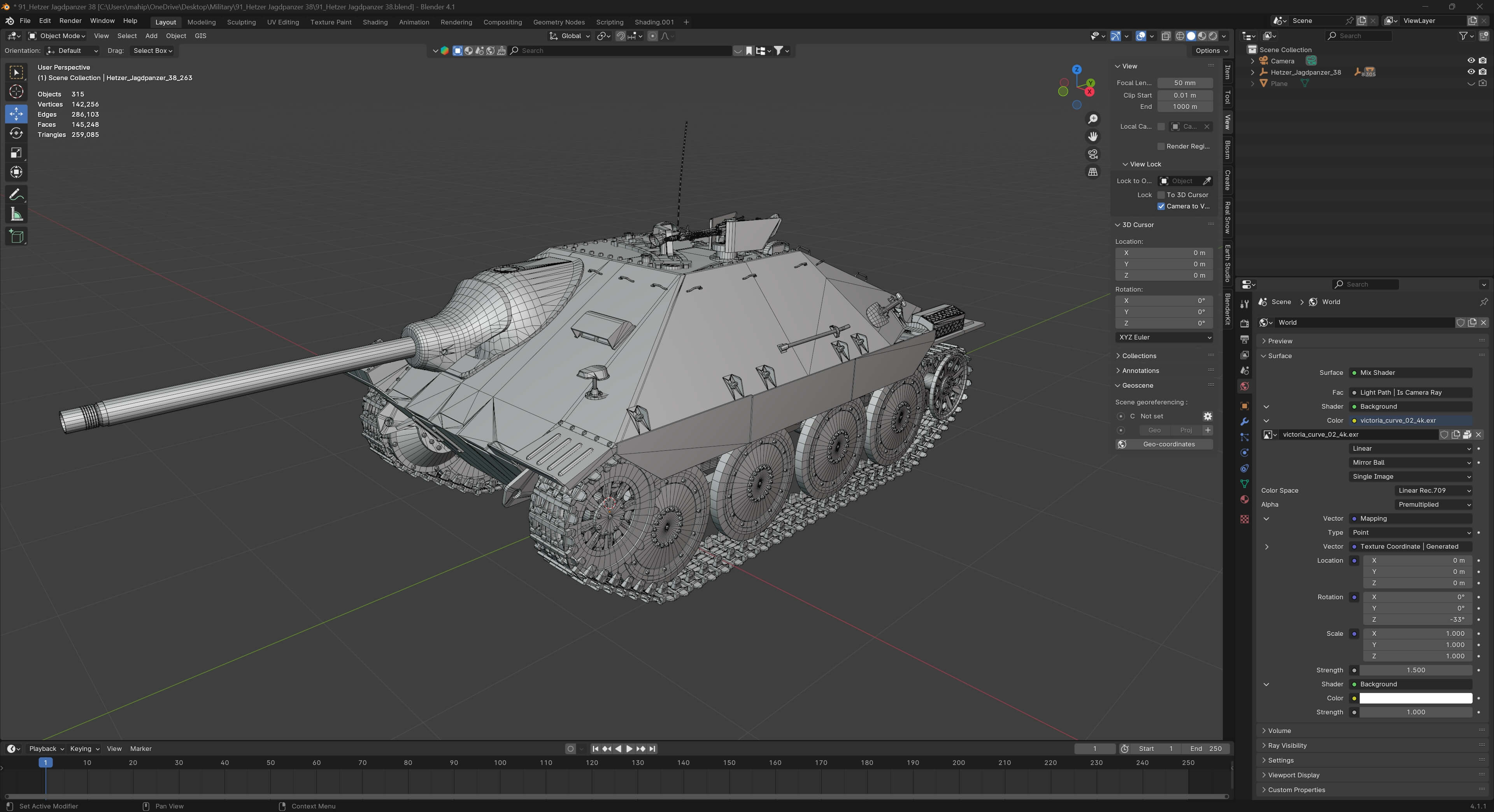 Hetzer Jagdpanzer 38 Light Tank Destroyer - 3D Model by 3dstudio