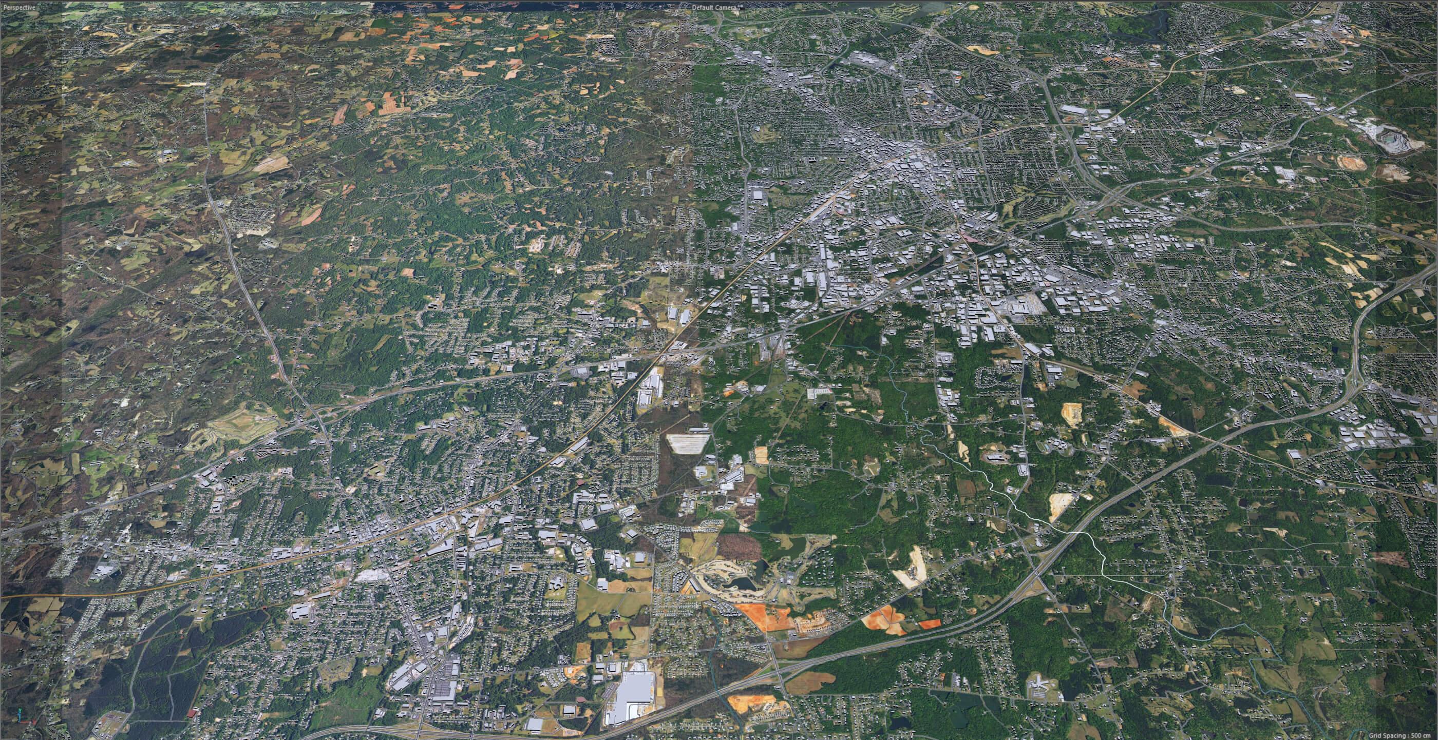 High Point City North Carolina USA 3D Model 50km by 3dstudio