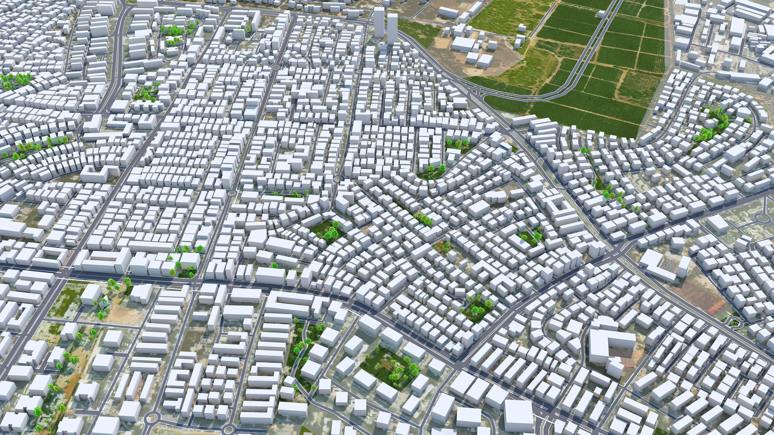 Holon City Israel 3D Model 10km by 3dstudio