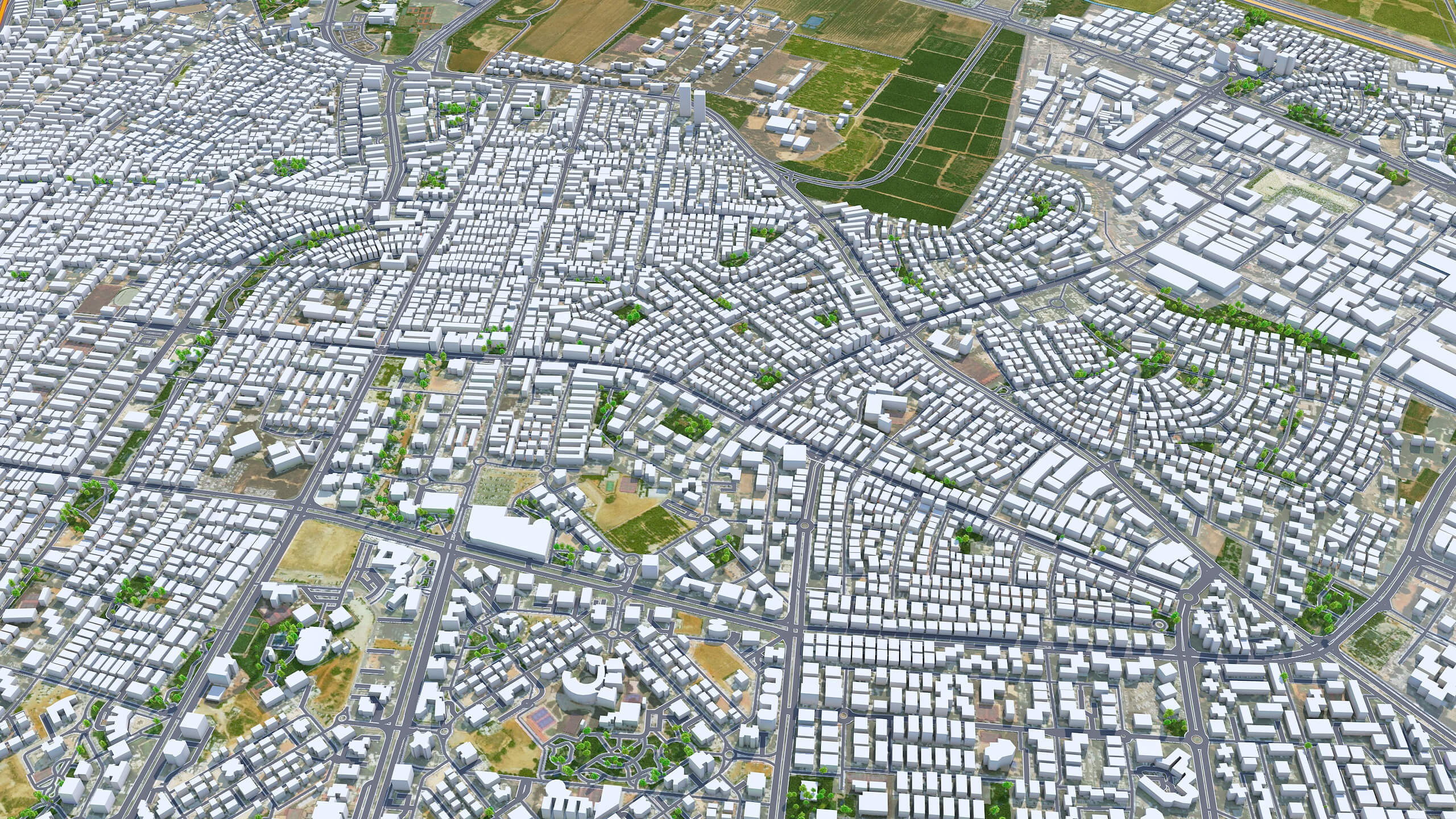 Holon City Israel 3D Model 10km by 3dstudio