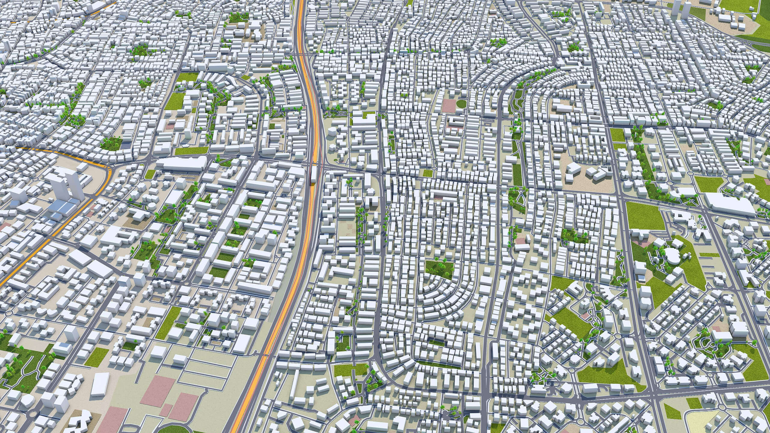 Holon City Israel 3D Model 10km by 3dstudio