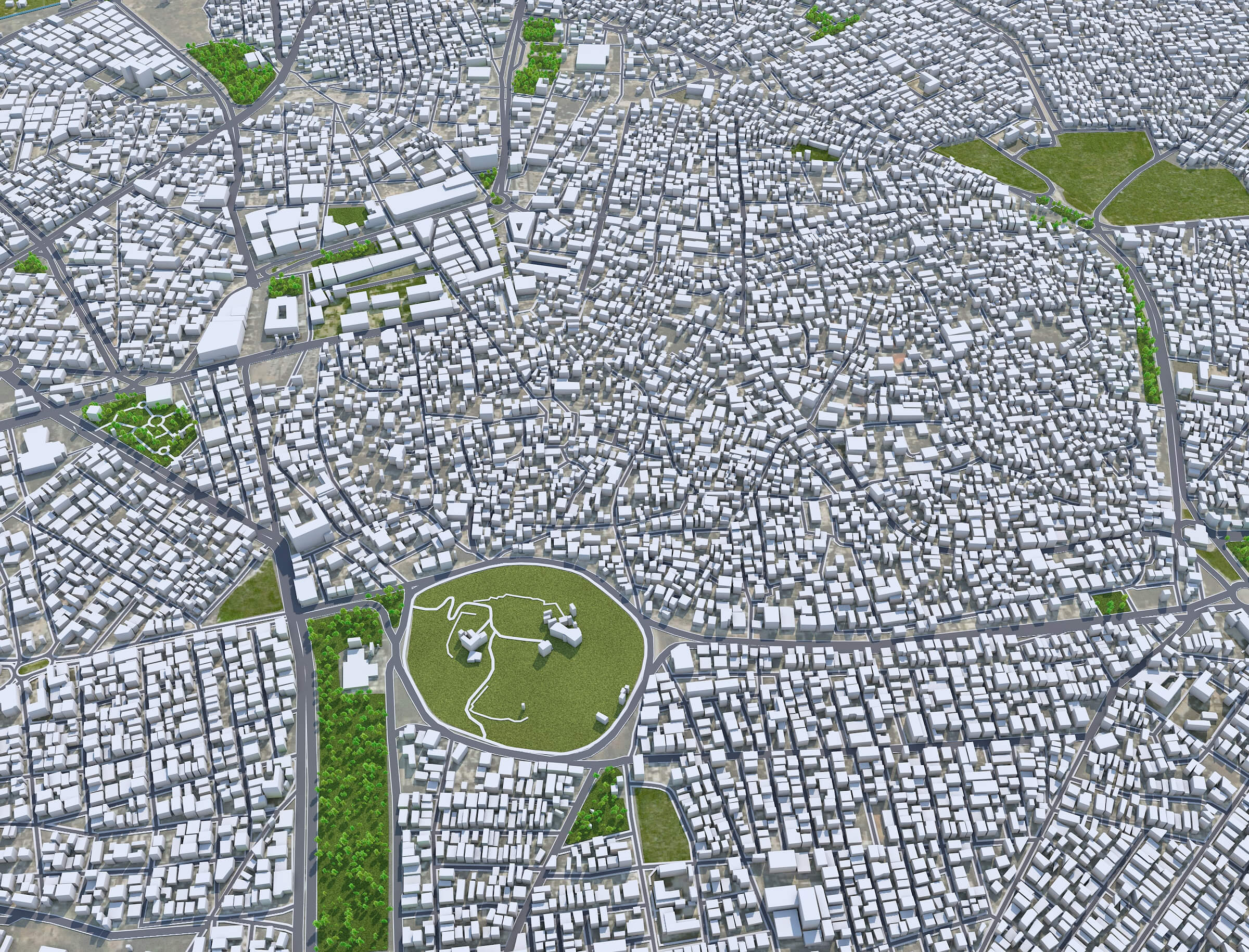 Homs City Syria 3D Model 20km by 3dstudio