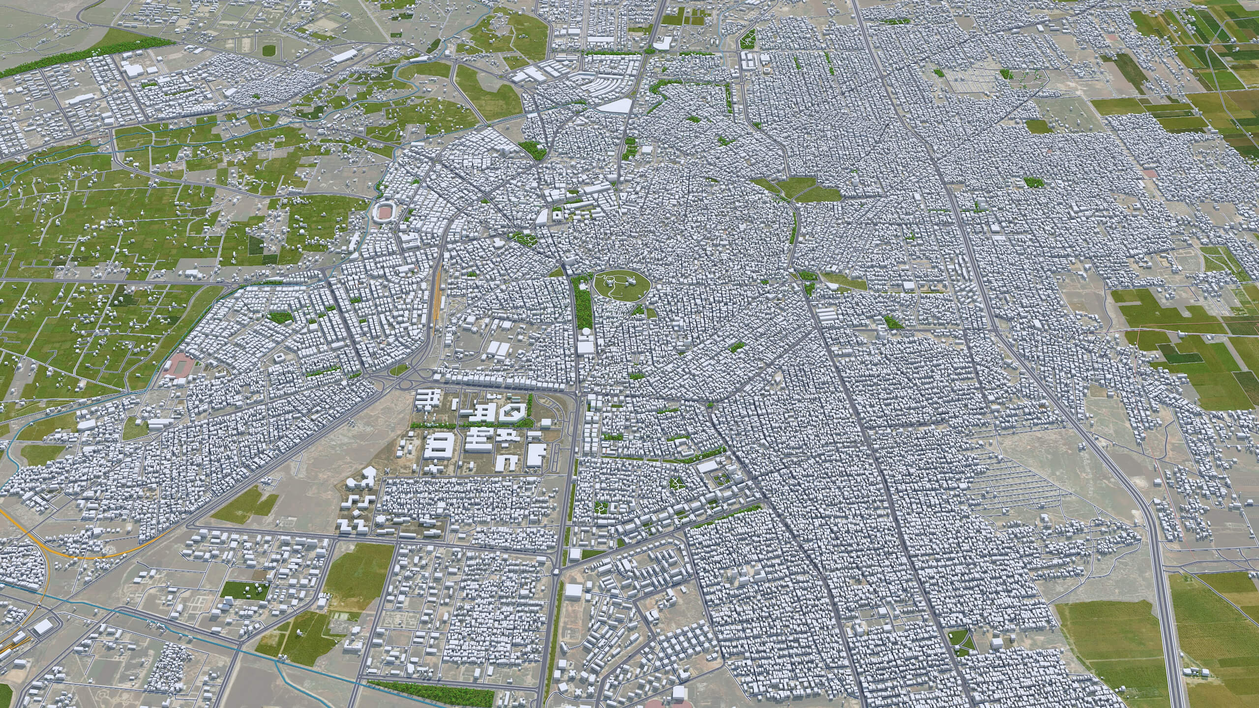 Homs City Syria 3D Model 20km by 3dstudio