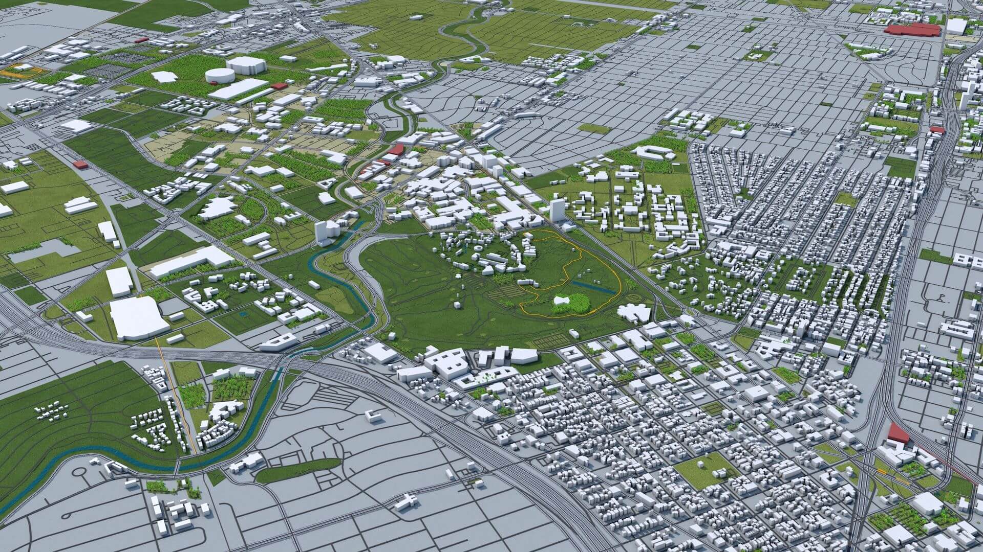 Houston Texas 100km - 3D Model by 3dstudio