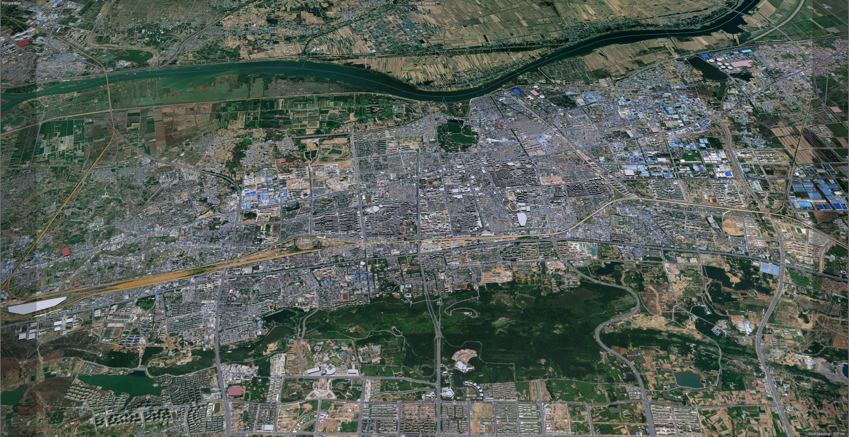 Huainan City Anhui China 3D Model 55km by 3dstudio