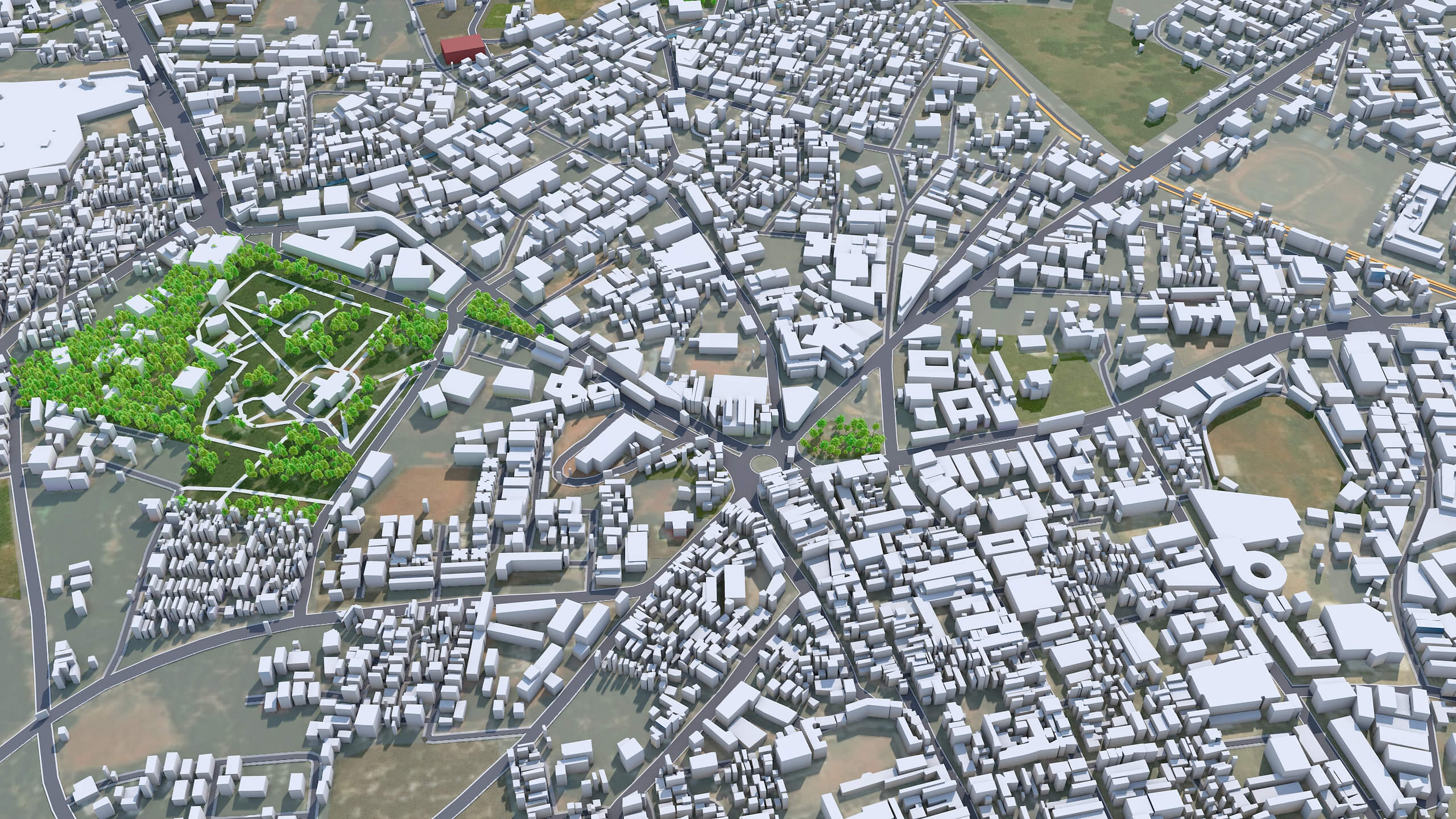 Hubli City Dharwad Karnataka 3D Model 20km by 3dstudio