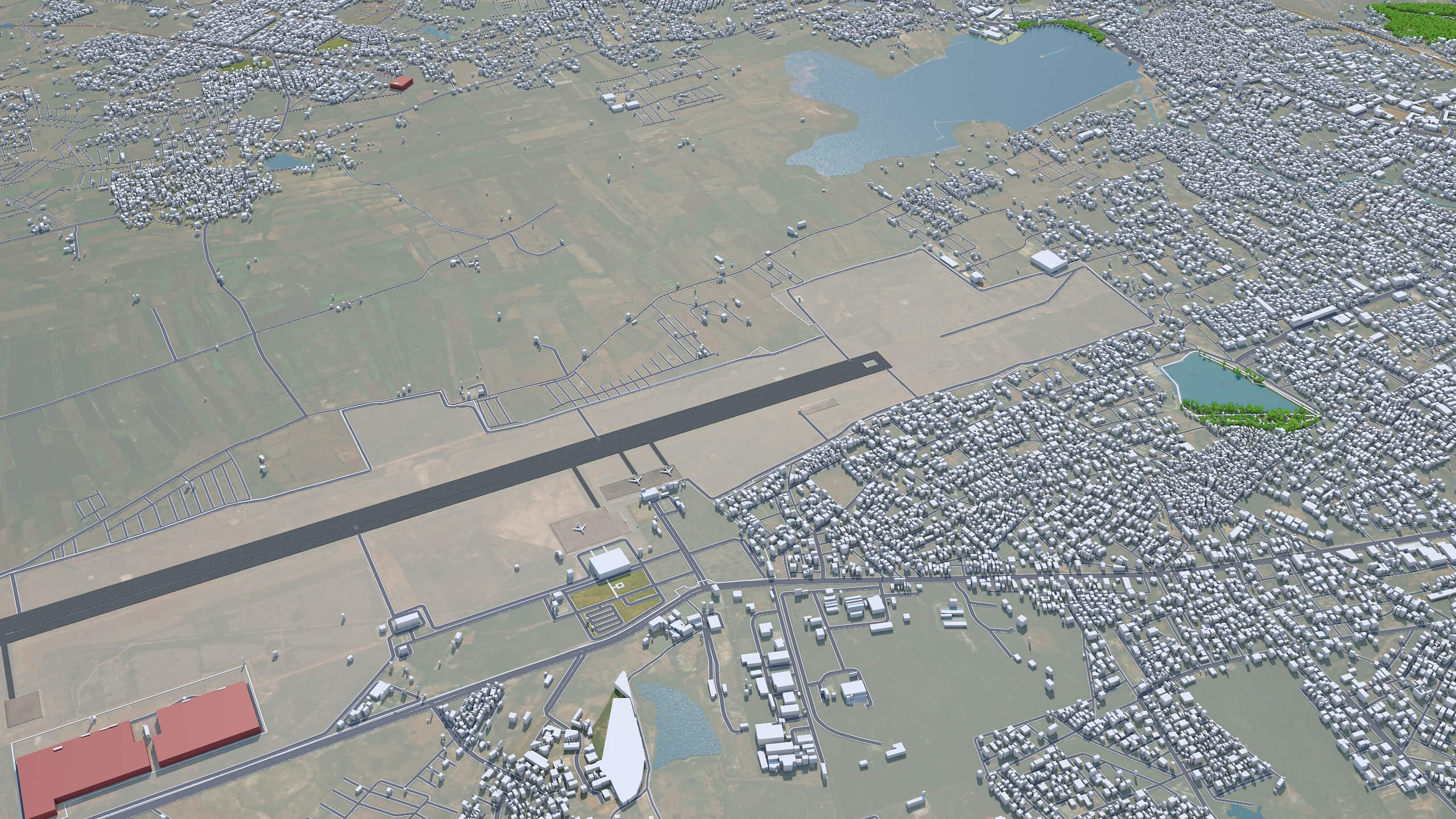 Hubli City Dharwad Karnataka 3D Model 20km by 3dstudio
