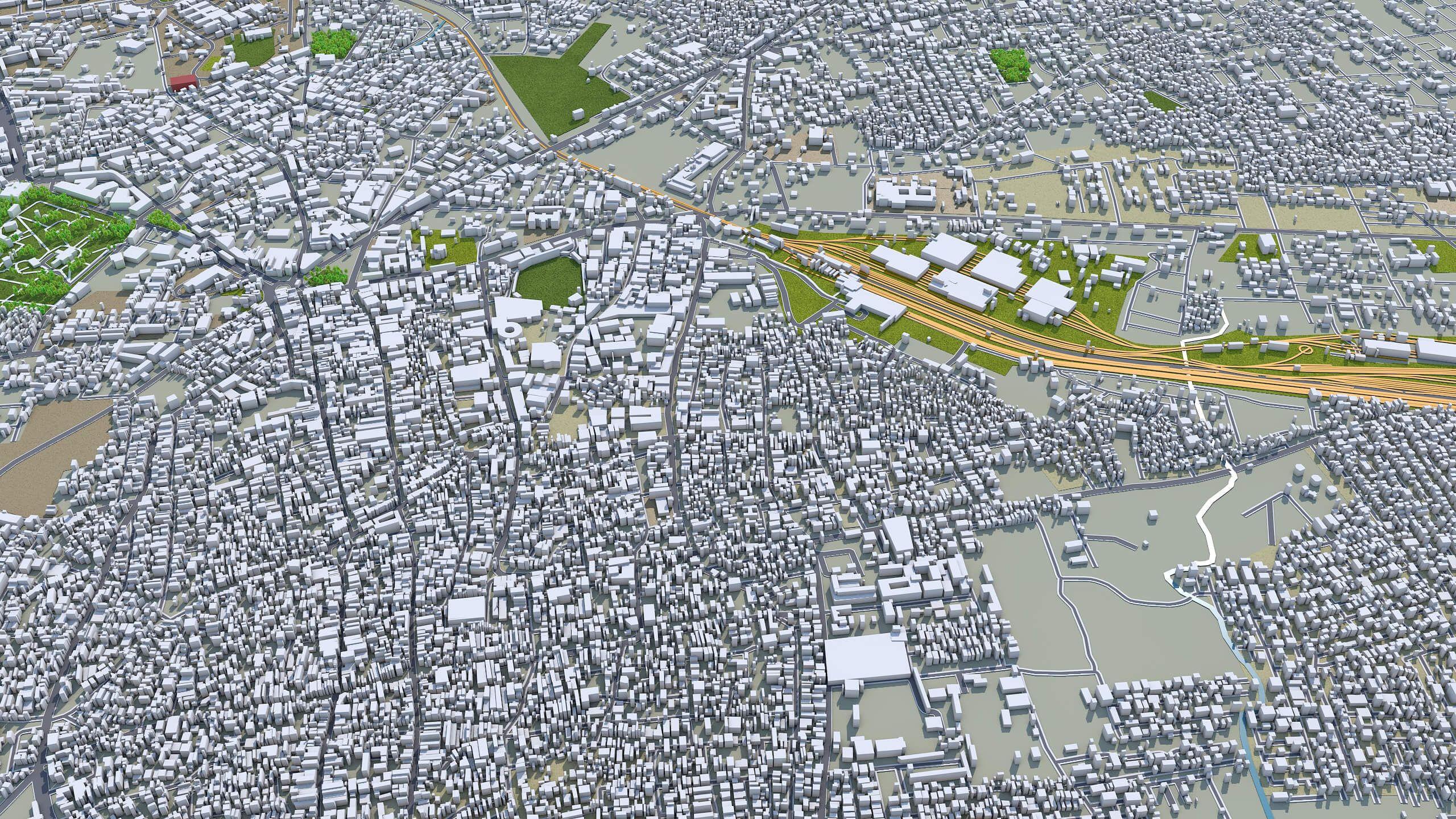 Hubli City Dharwad Karnataka 3D Model 20km by 3dstudio