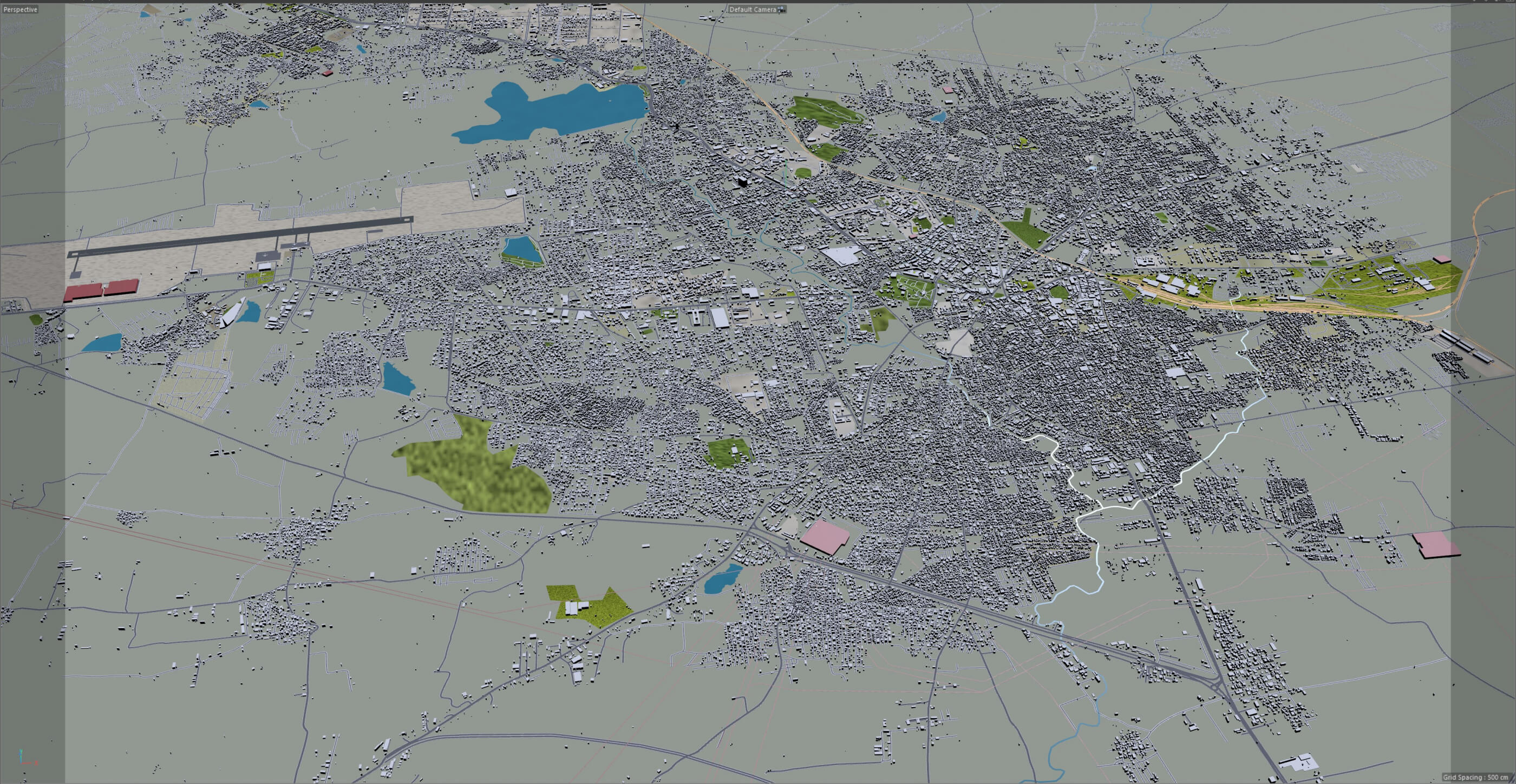 Hubli City Dharwad Karnataka 3D Model 20km by 3dstudio