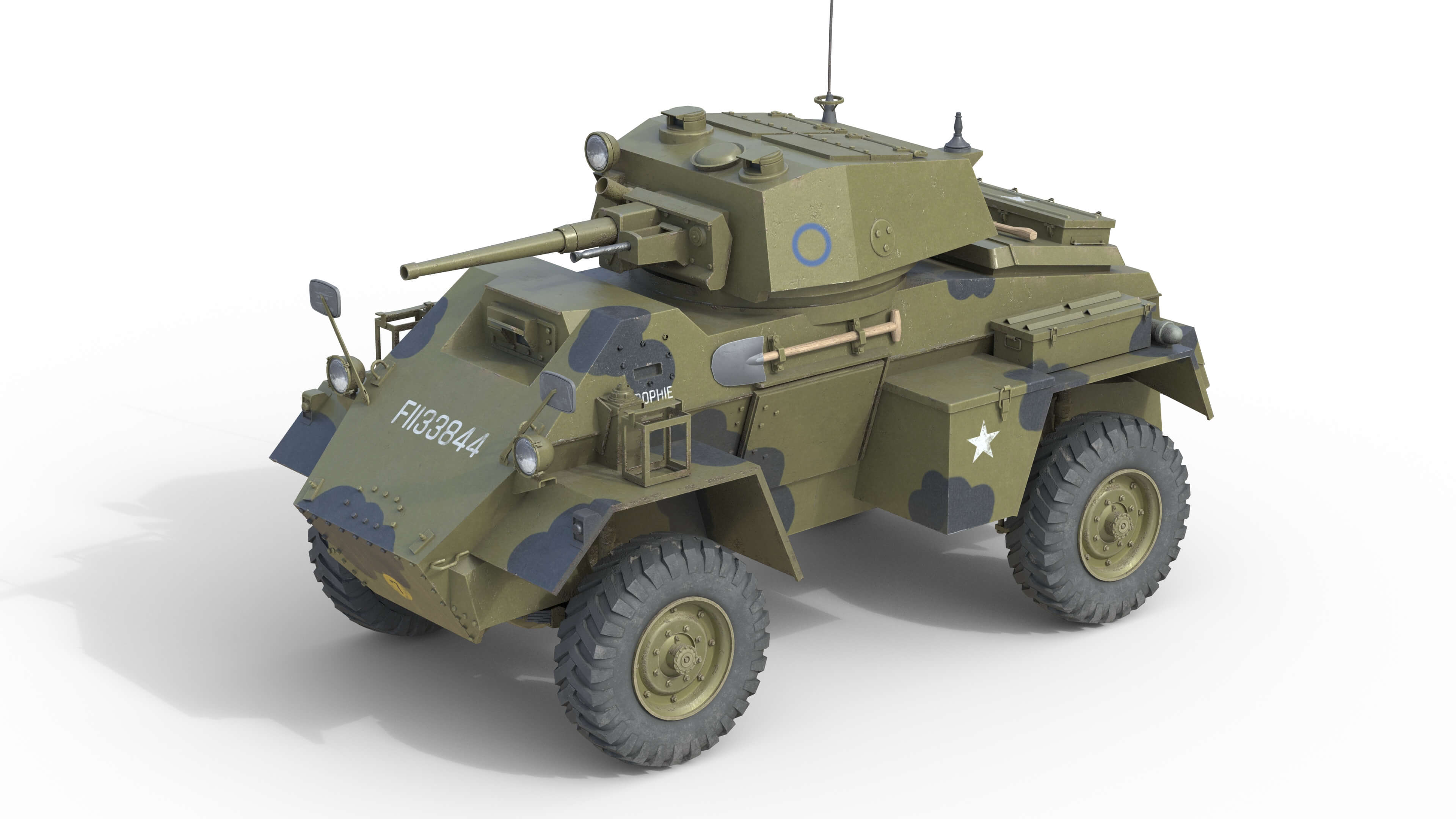 Humber Armored Car - 3D Model by 3dstudio