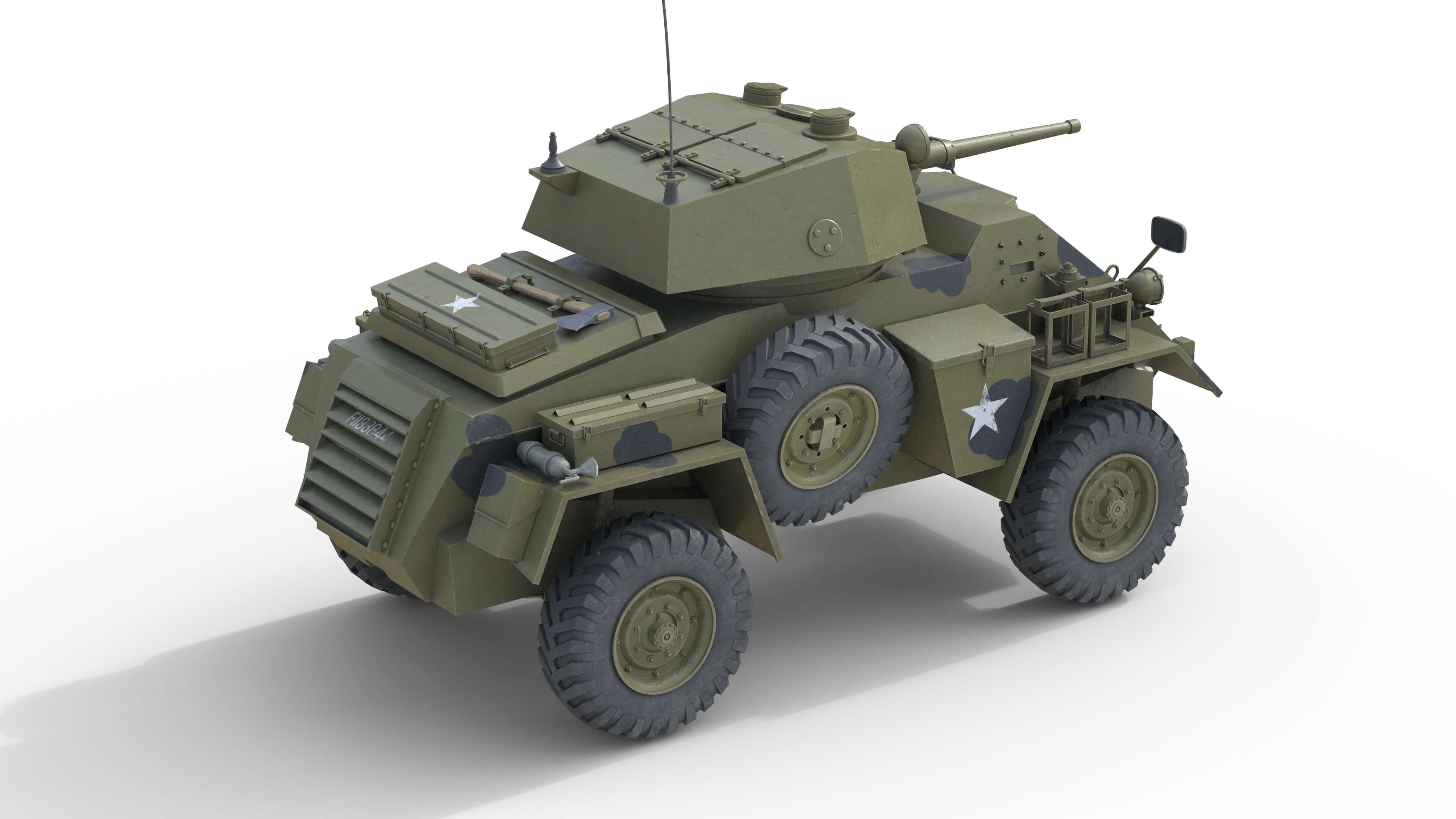 Humber Armored Car - 3D Model by 3dstudio