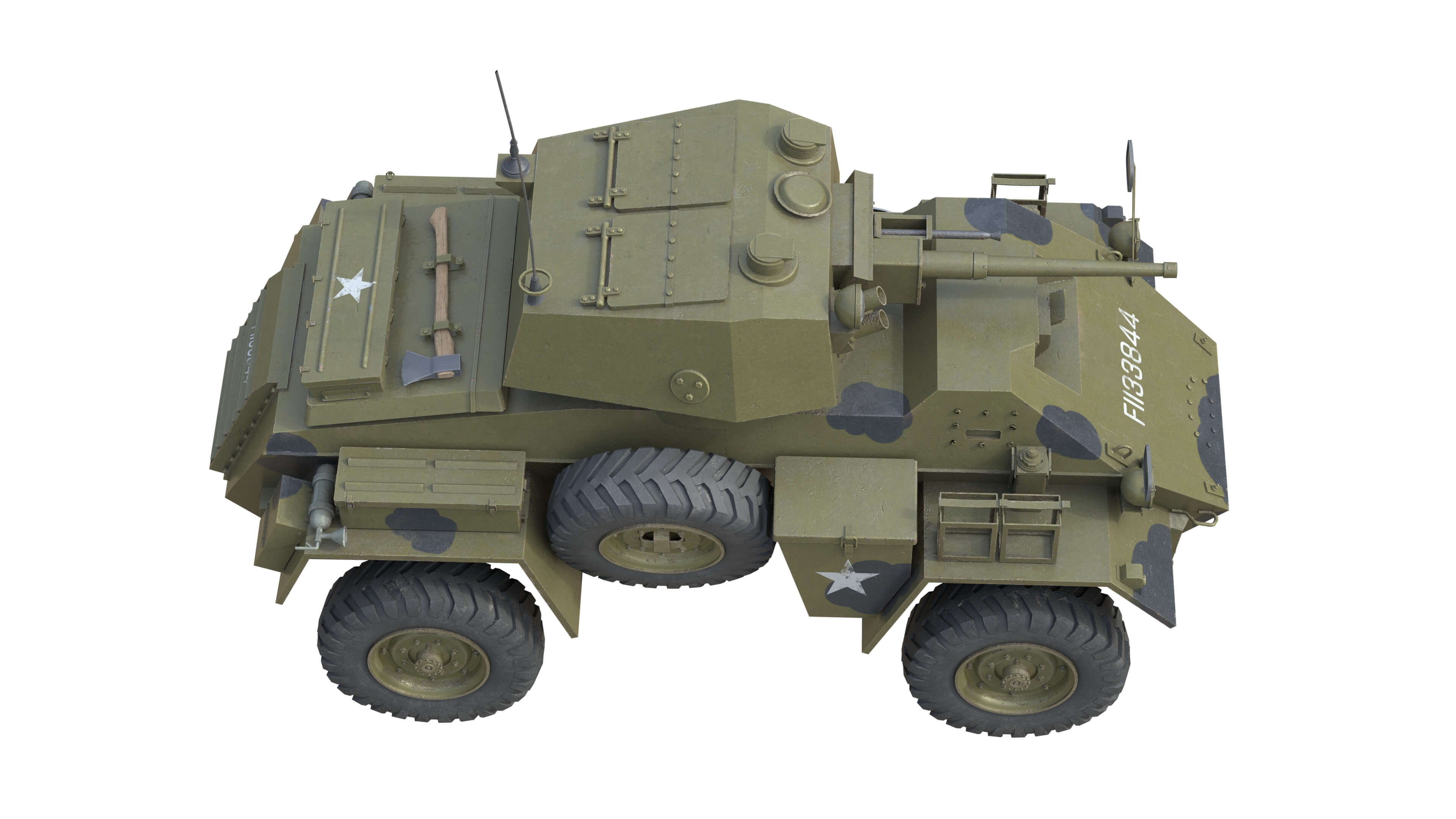 Humber Armored Car - 3D Model by 3dstudio