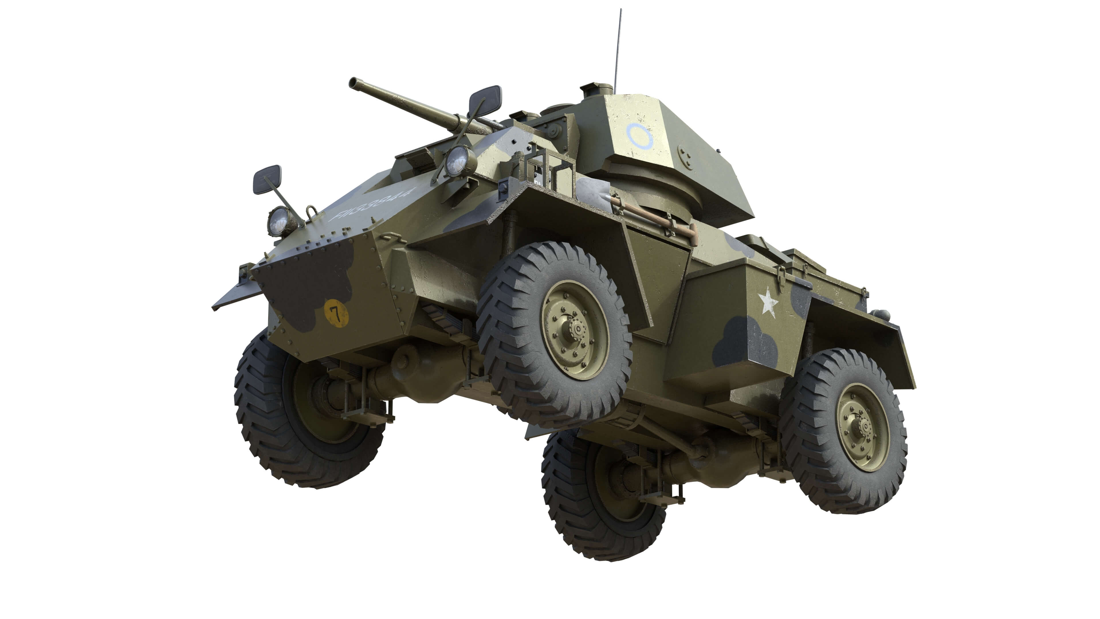 Humber Armored Car - 3D Model by 3dstudio