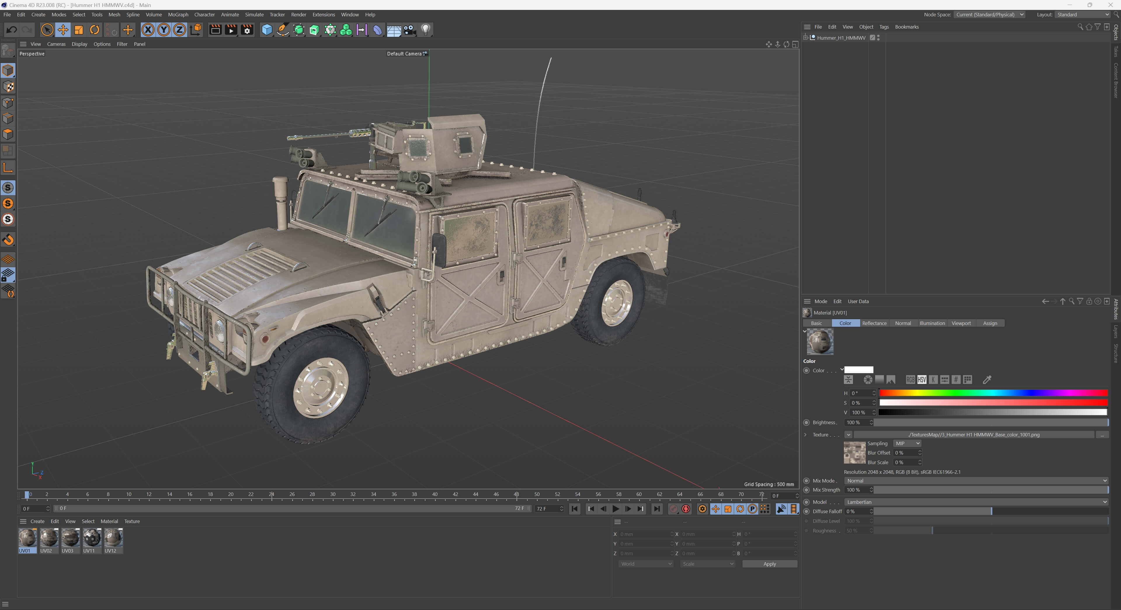 Hummer H1 Hmmwv Tank - 3D Model by 3dstudio