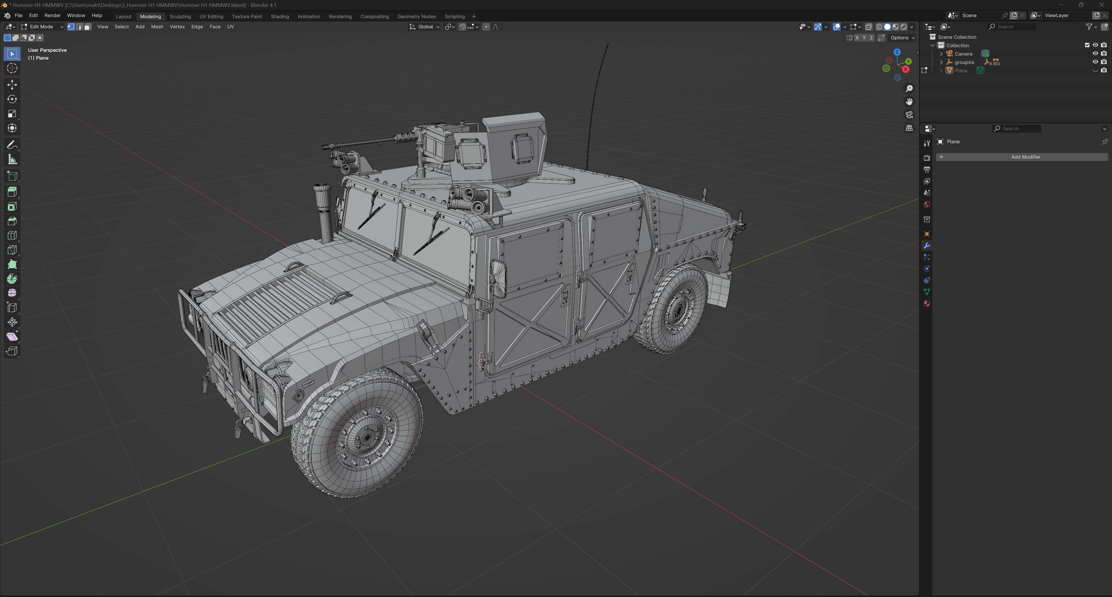 Hummer H1 Hmmwv Tank - 3D Model by 3dstudio