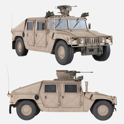 Hummer H1 Hmmwv Tank - 3D Model by 3dstudio