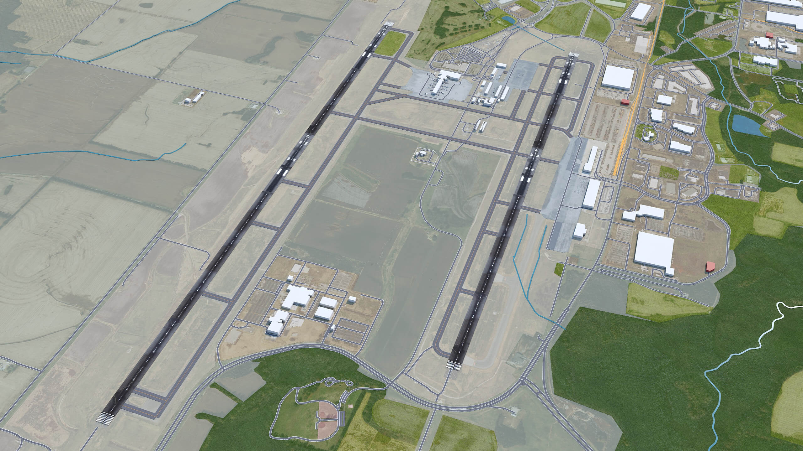 Huntsville Airport - 3D Model by 3dstudio