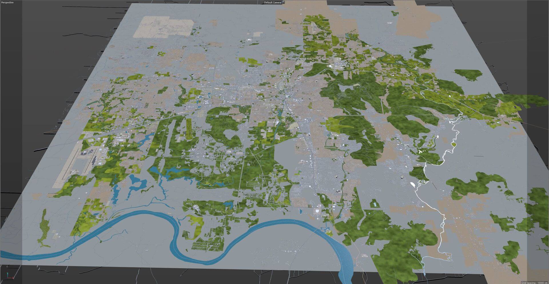 Huntsville, Alabama USA 50km - 3D Model by 3dstudio