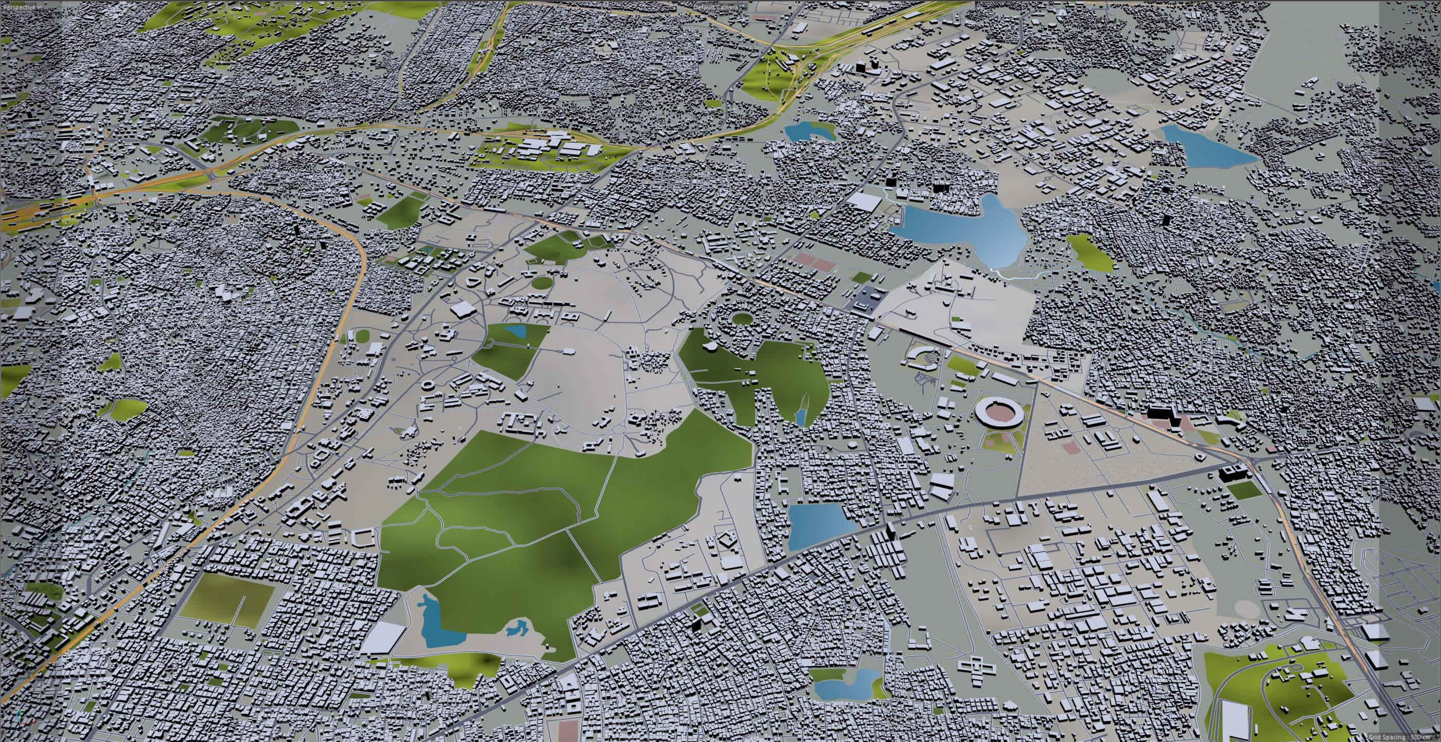 Hyderabad, India 50km - 3D Model by 3dstudio
