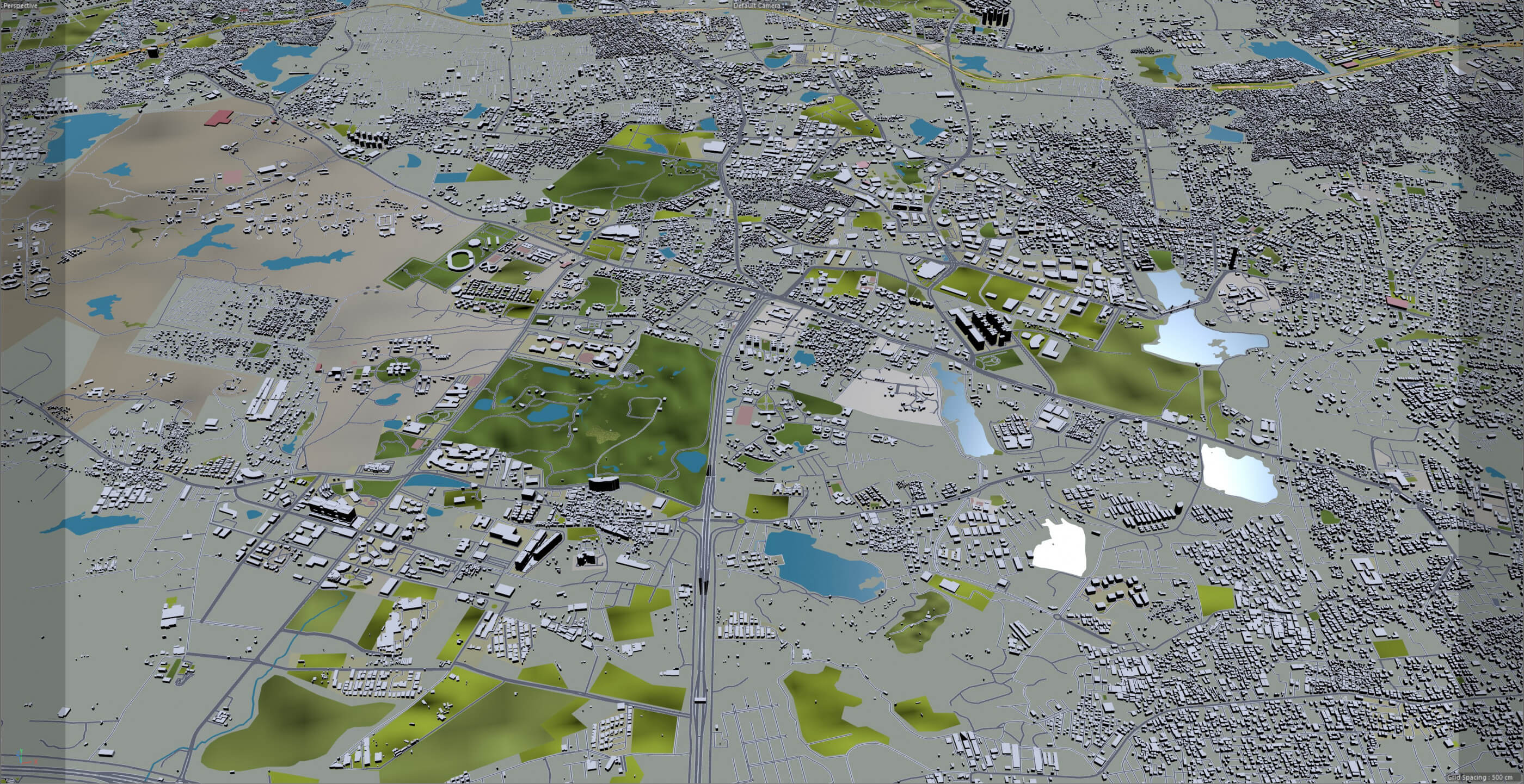 Hyderabad, India 50km - 3D Model by 3dstudio