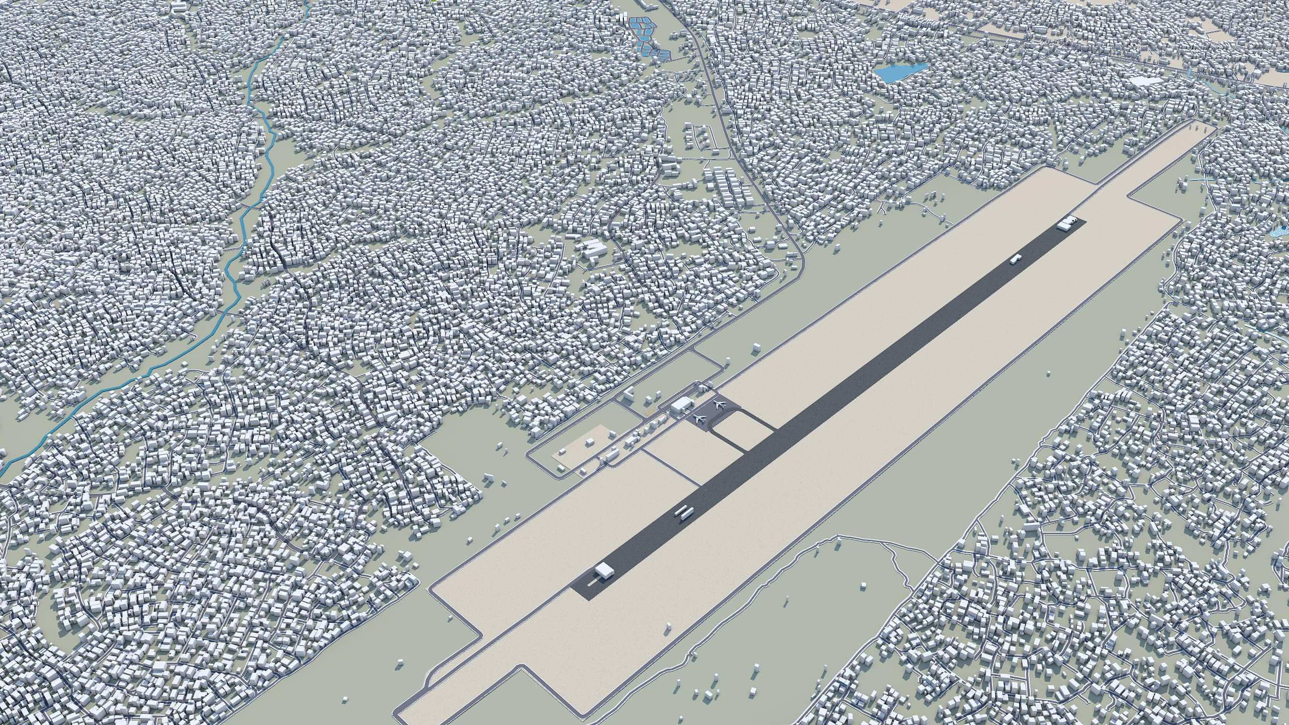 Ibadan City Nigeria 3D Model 40km by 3dstudio