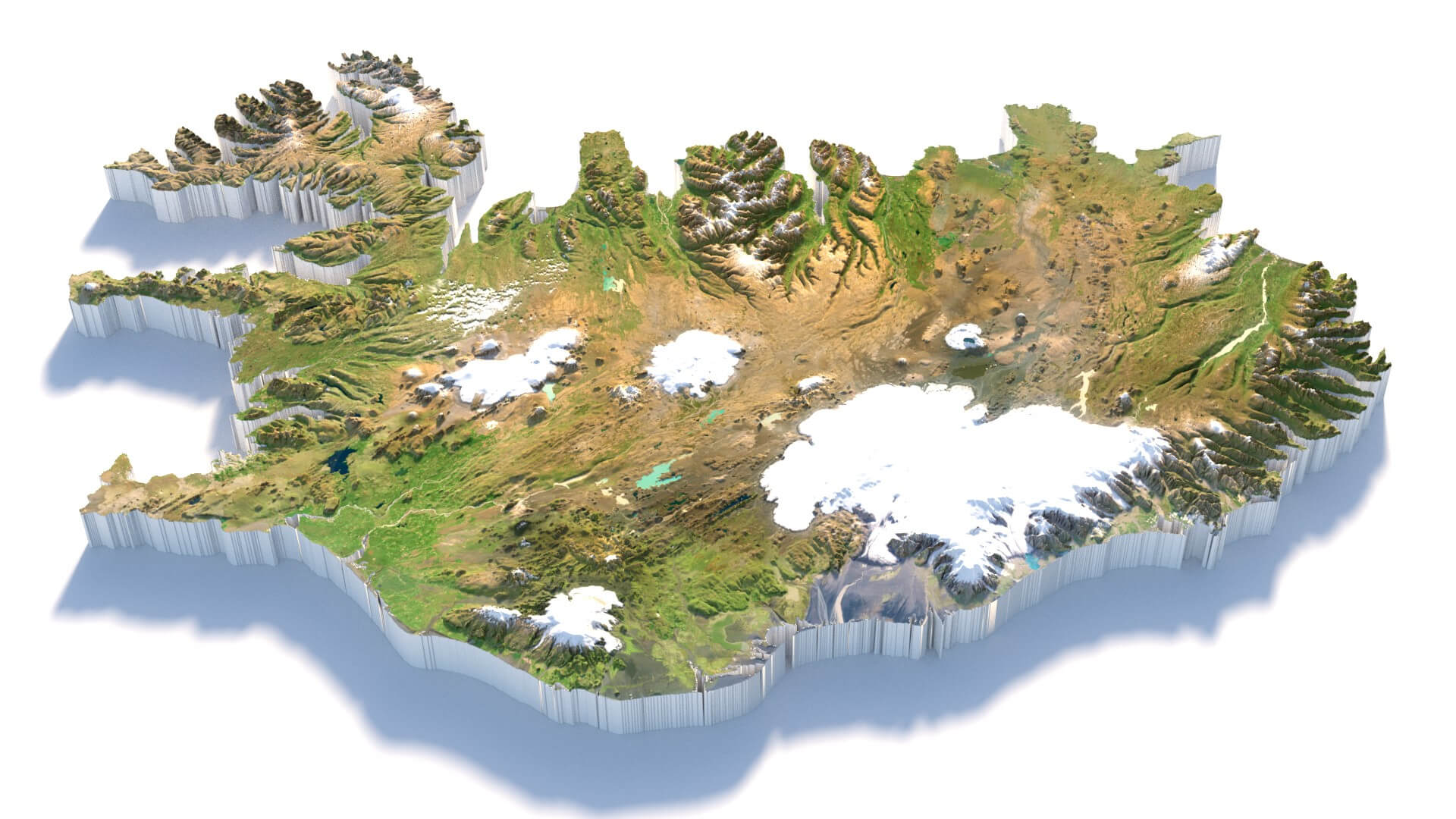 Iceland Terrain Map - 3D Model by 3dstudio