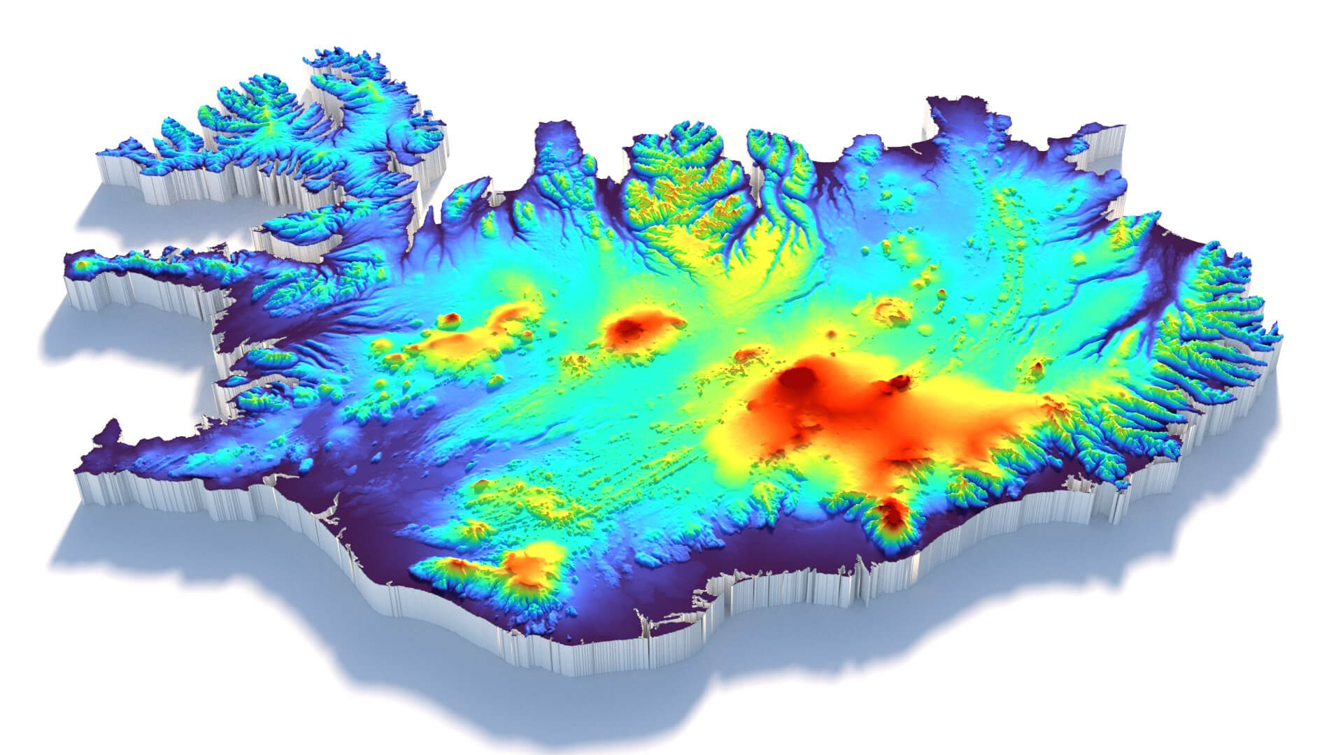 Iceland Terrain Map - 3D Model by 3dstudio
