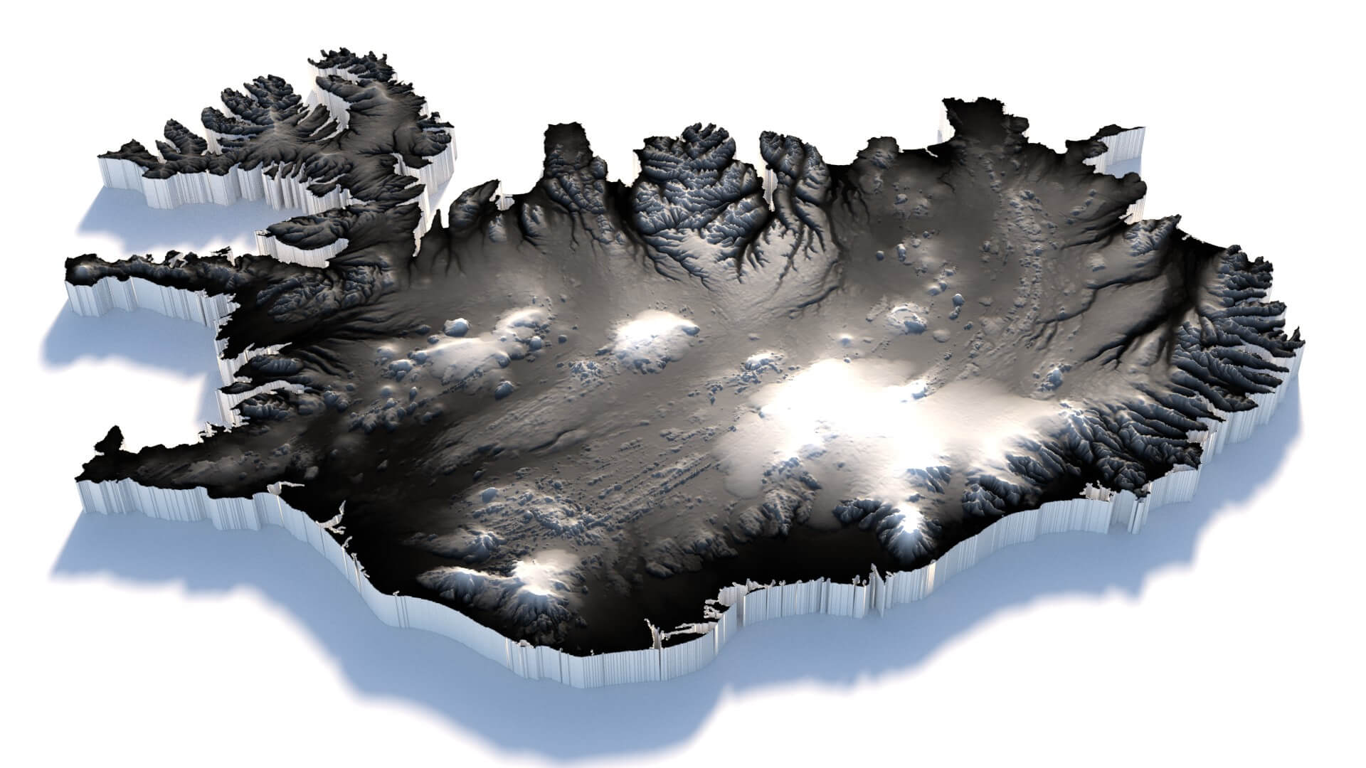 Iceland Terrain Map - 3D Model by 3dstudio