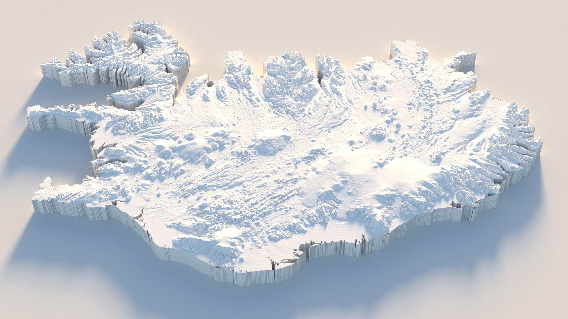 Iceland Terrain Map - 3D Model by 3dstudio