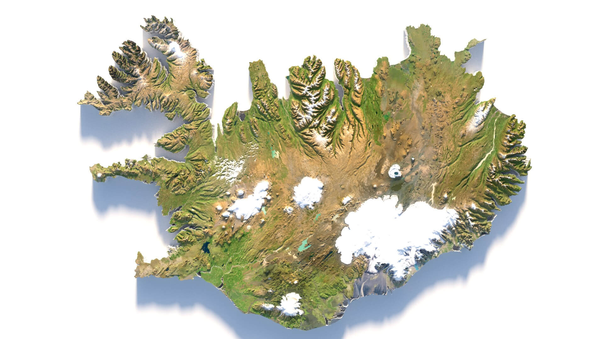 Iceland Terrain Map - 3D Model by 3dstudio