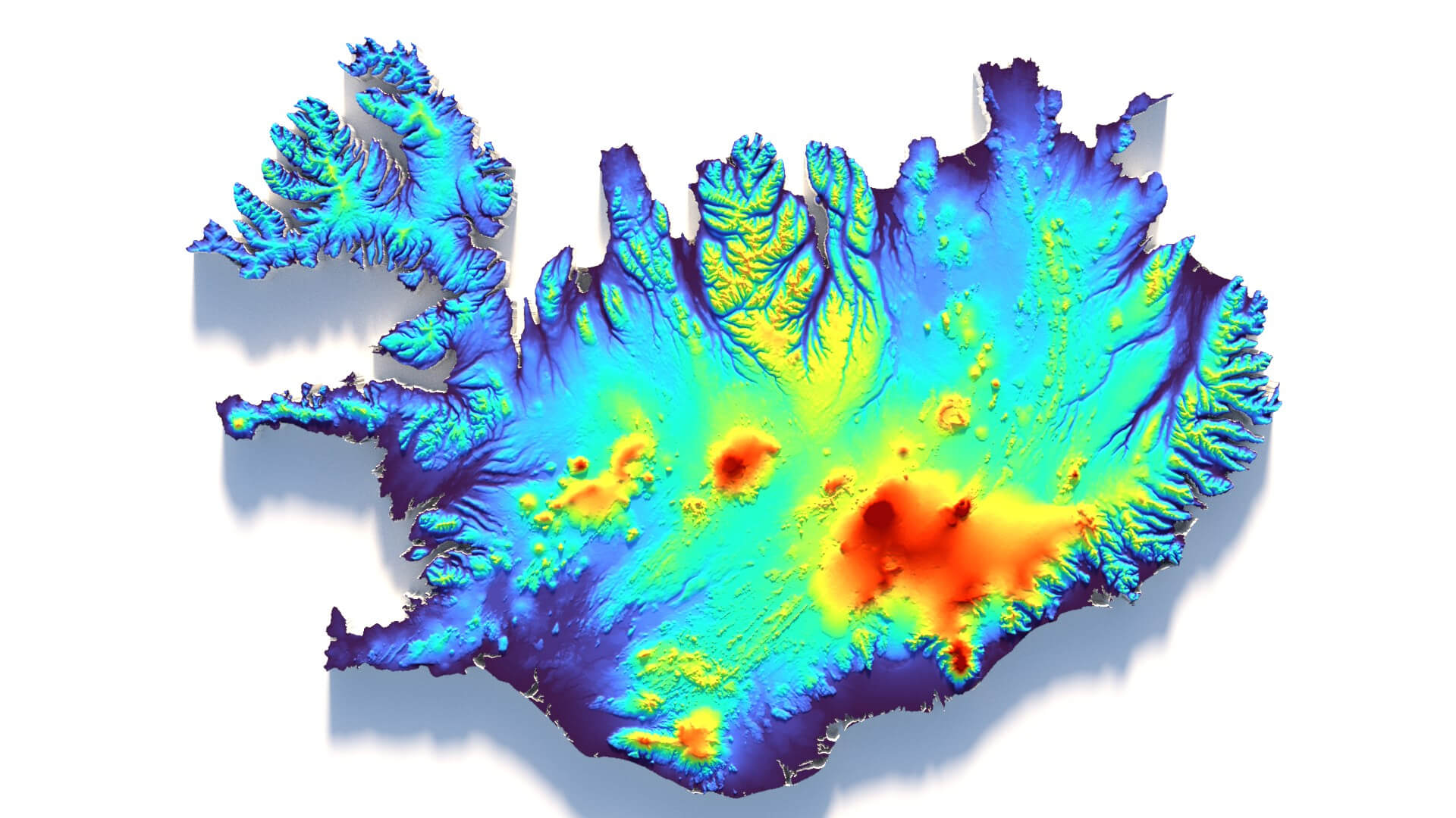 Iceland Terrain Map - 3D Model by 3dstudio