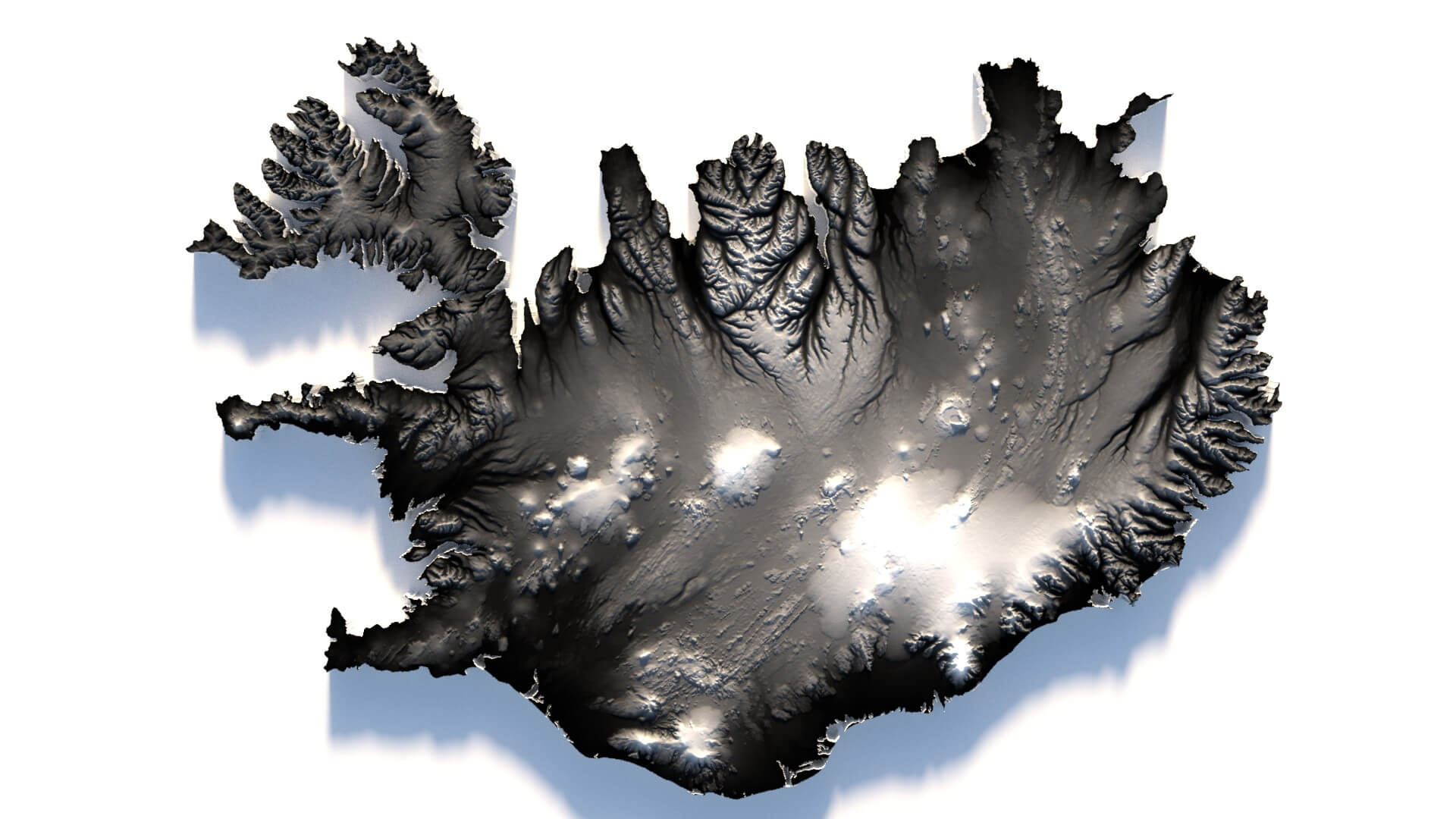 Iceland Terrain Map - 3D Model by 3dstudio