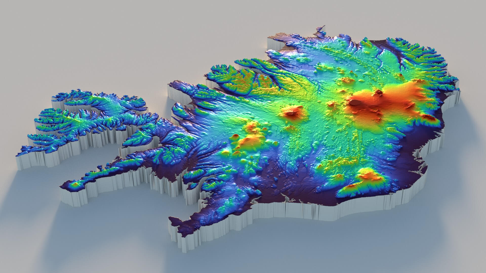 Iceland Terrain Map - 3D Model by 3dstudio
