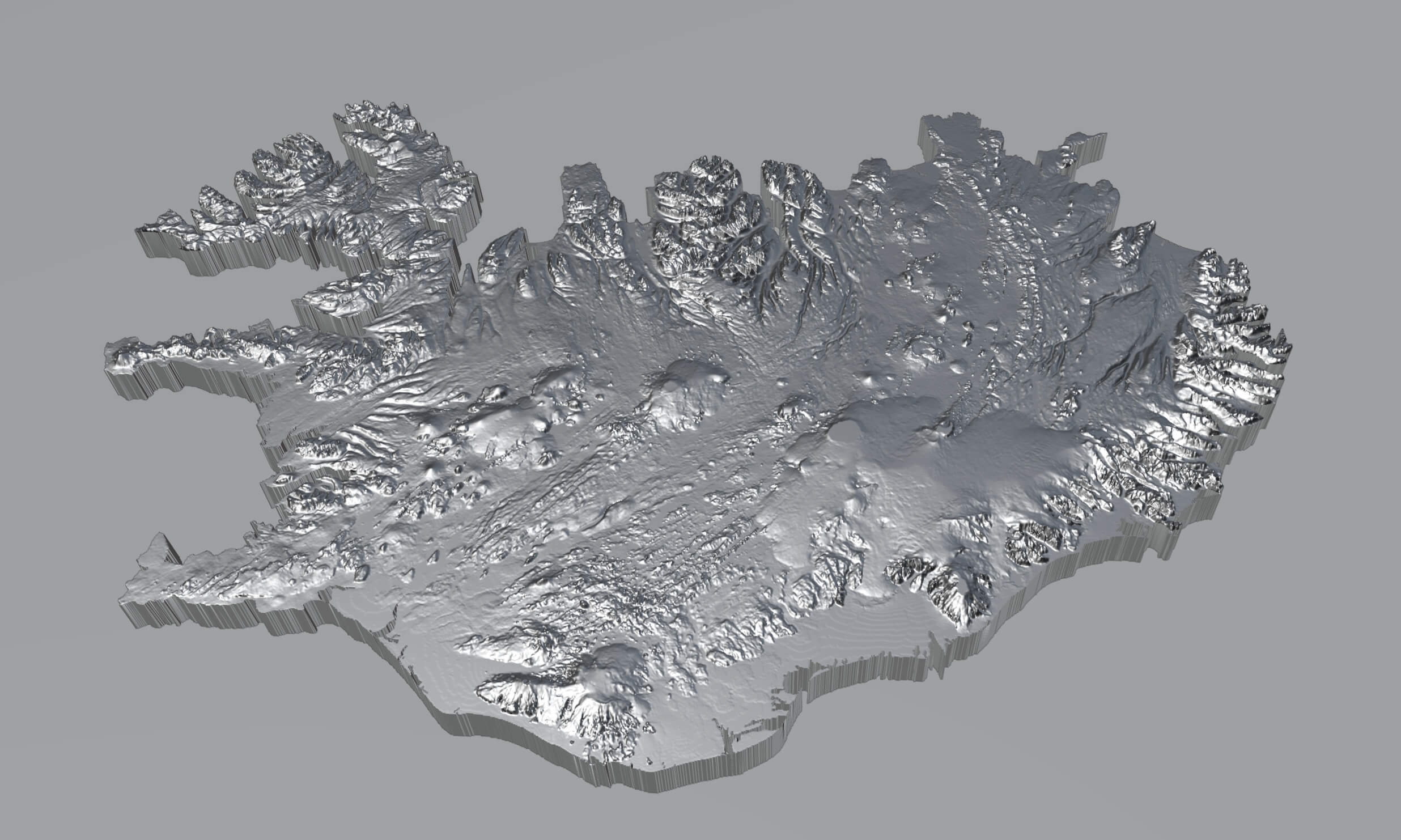 Iceland Terrain Map - 3D Model by 3dstudio