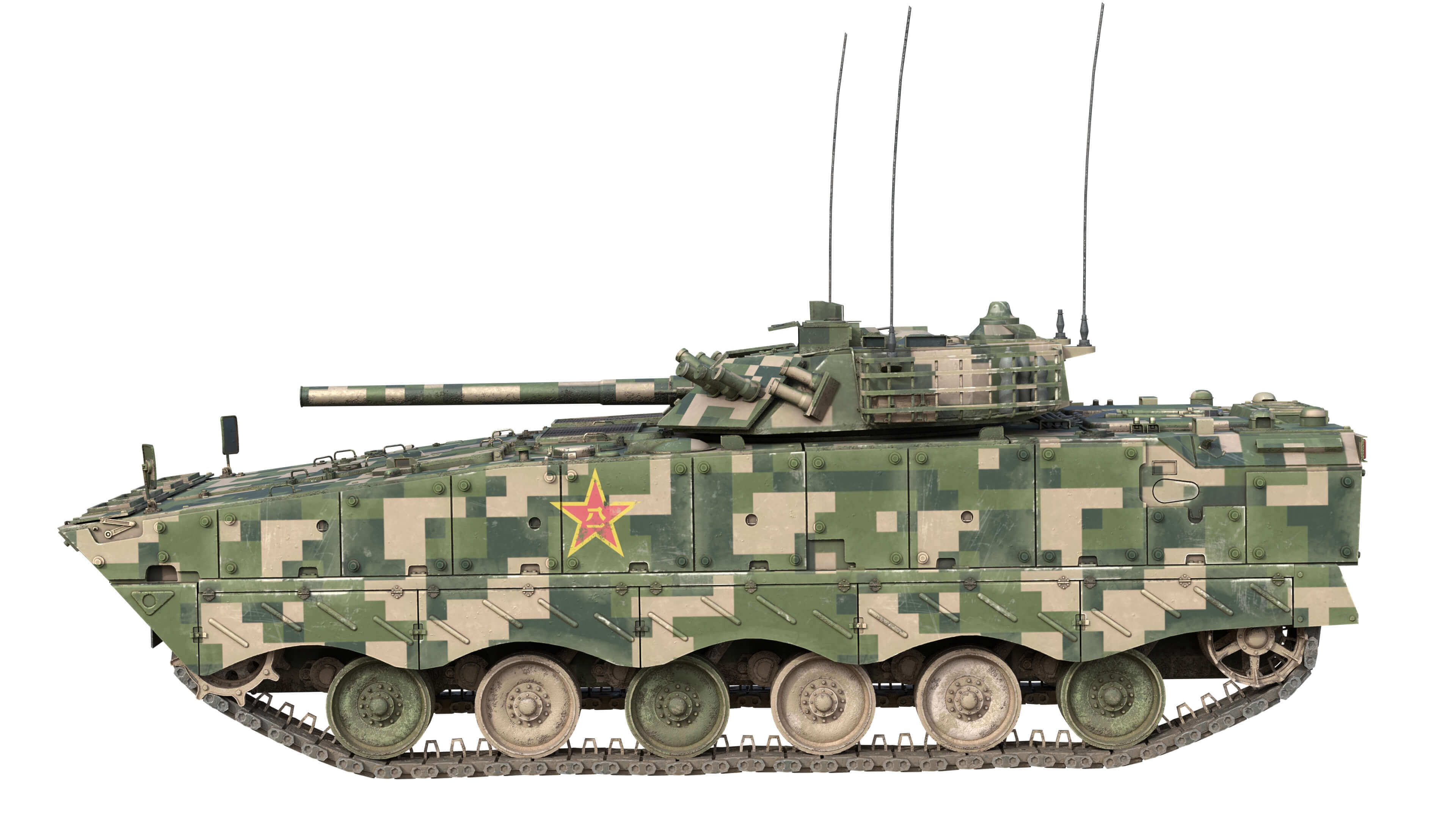 IFV ZBD-04 Chinese Tank 3D Model by 3dstudio