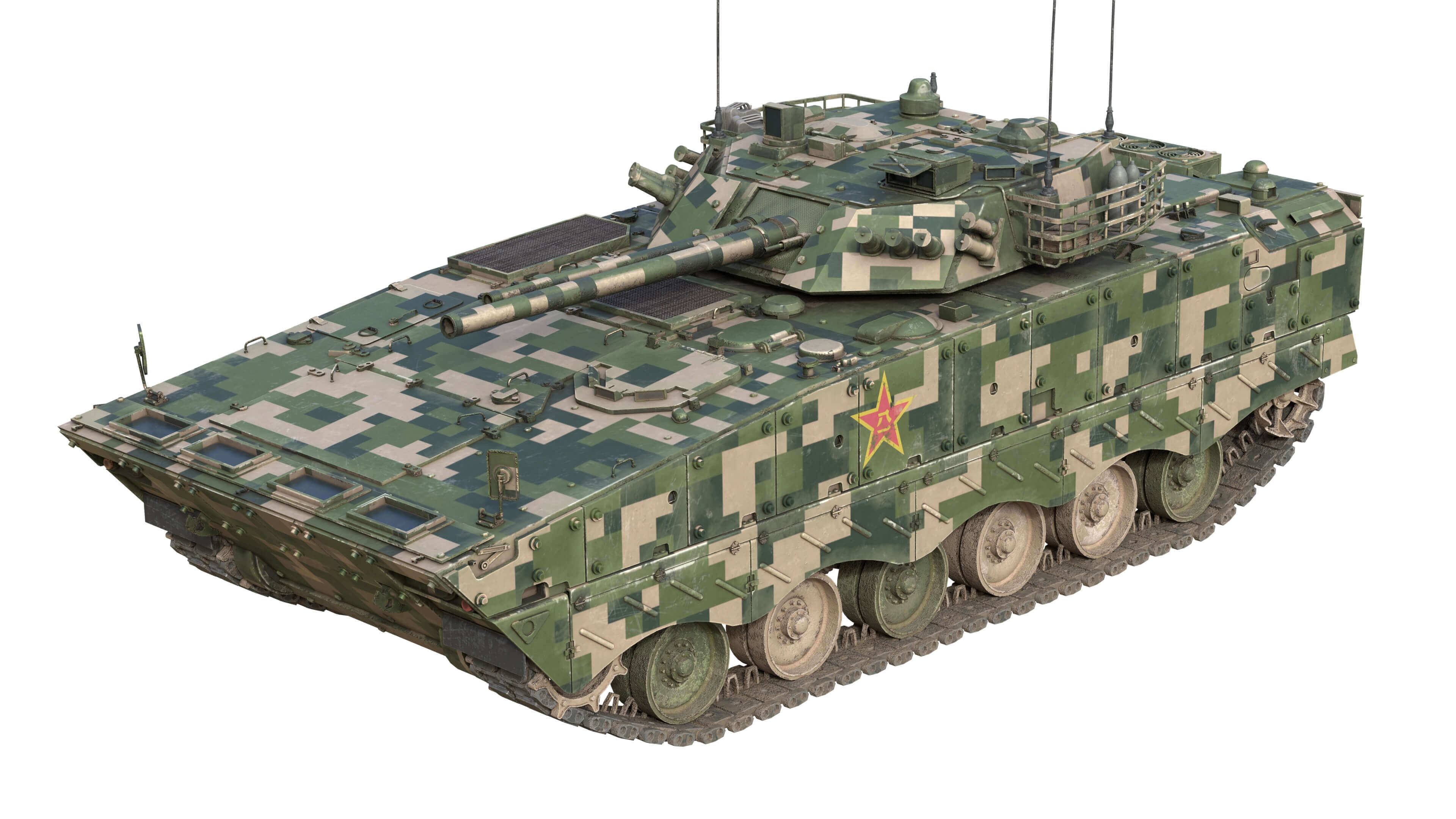 IFV ZBD-04 Chinese Tank 3D Model by 3dstudio