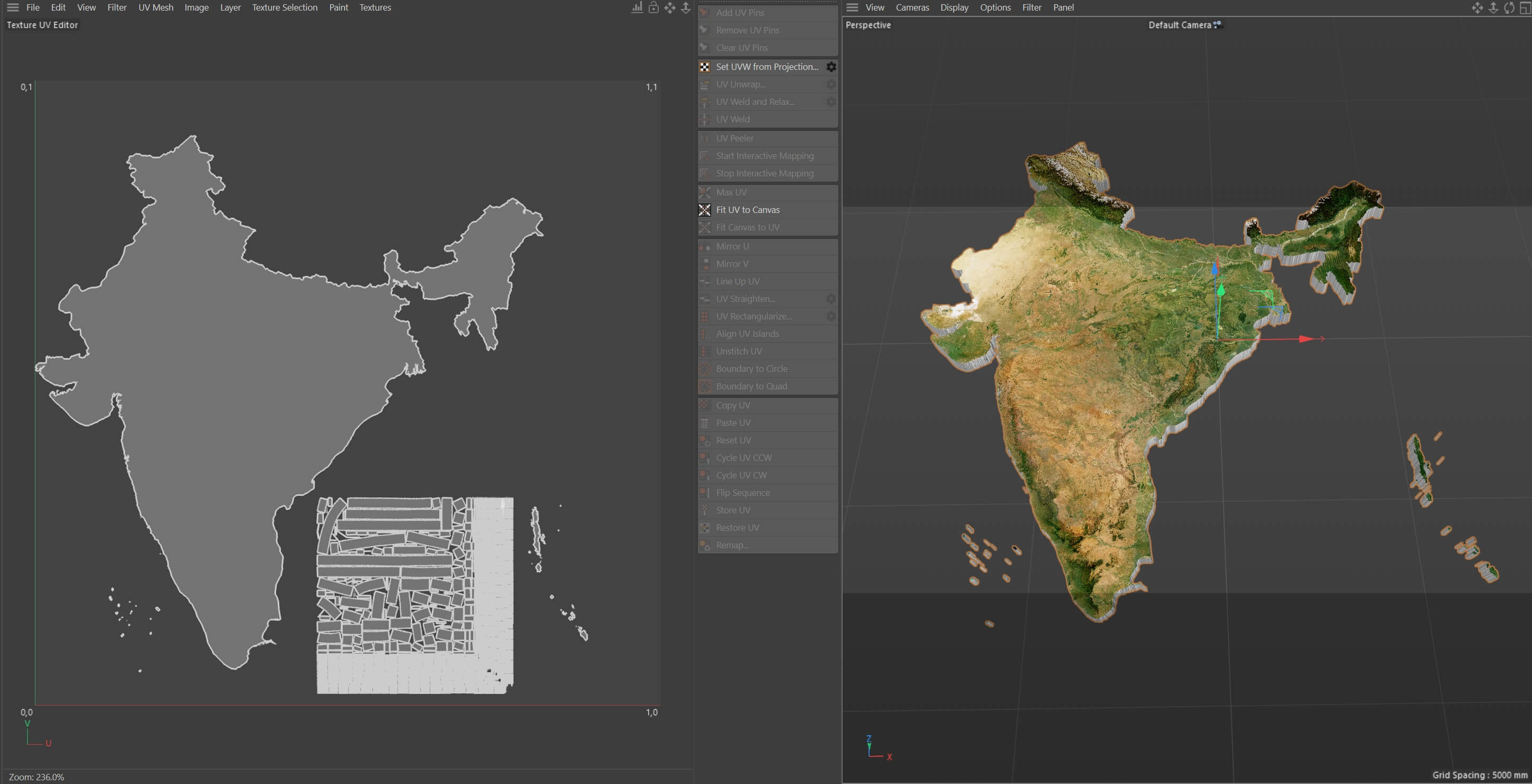 India Terrain Map - 3D Model by 3dstudio