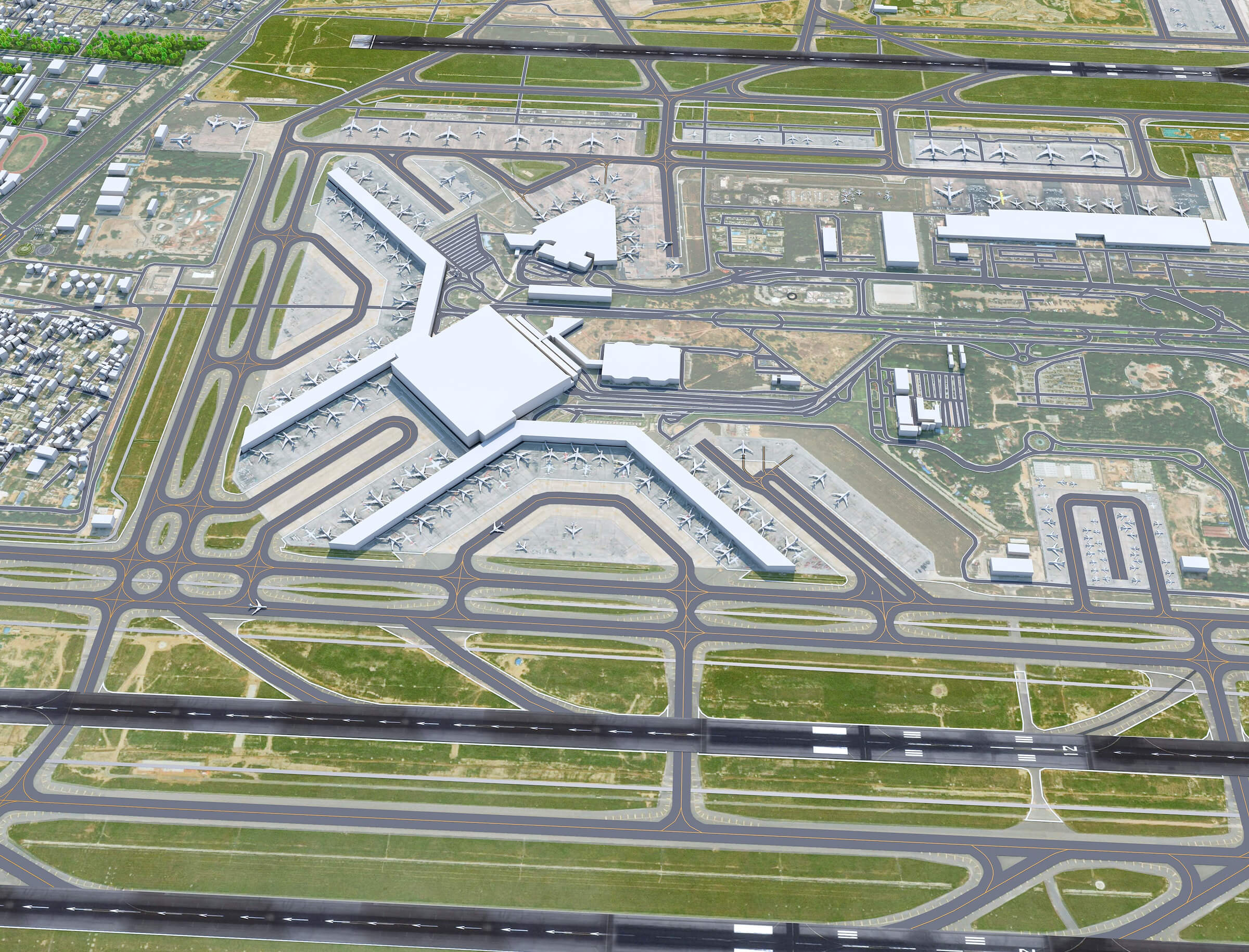Indira Gandhi International Airport - 3D Model by 3dstudio