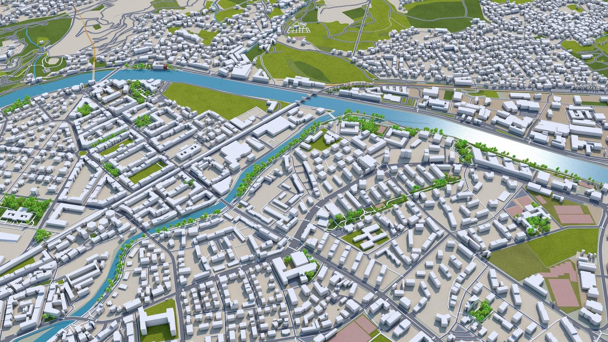 Innsbruck, Austria 20km - 3D Model by 3dstudio