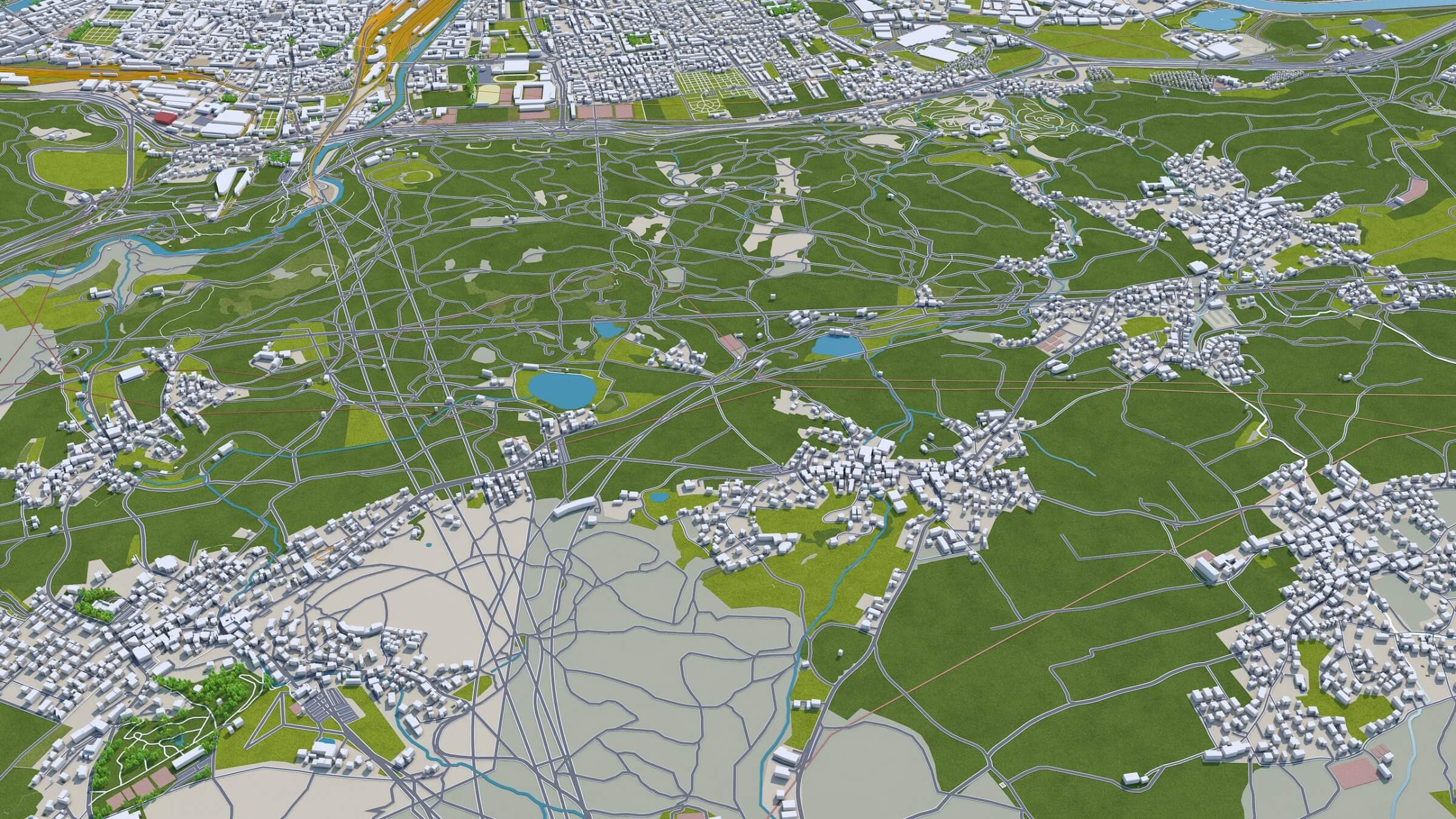 Innsbruck, Austria 20km - 3D Model by 3dstudio