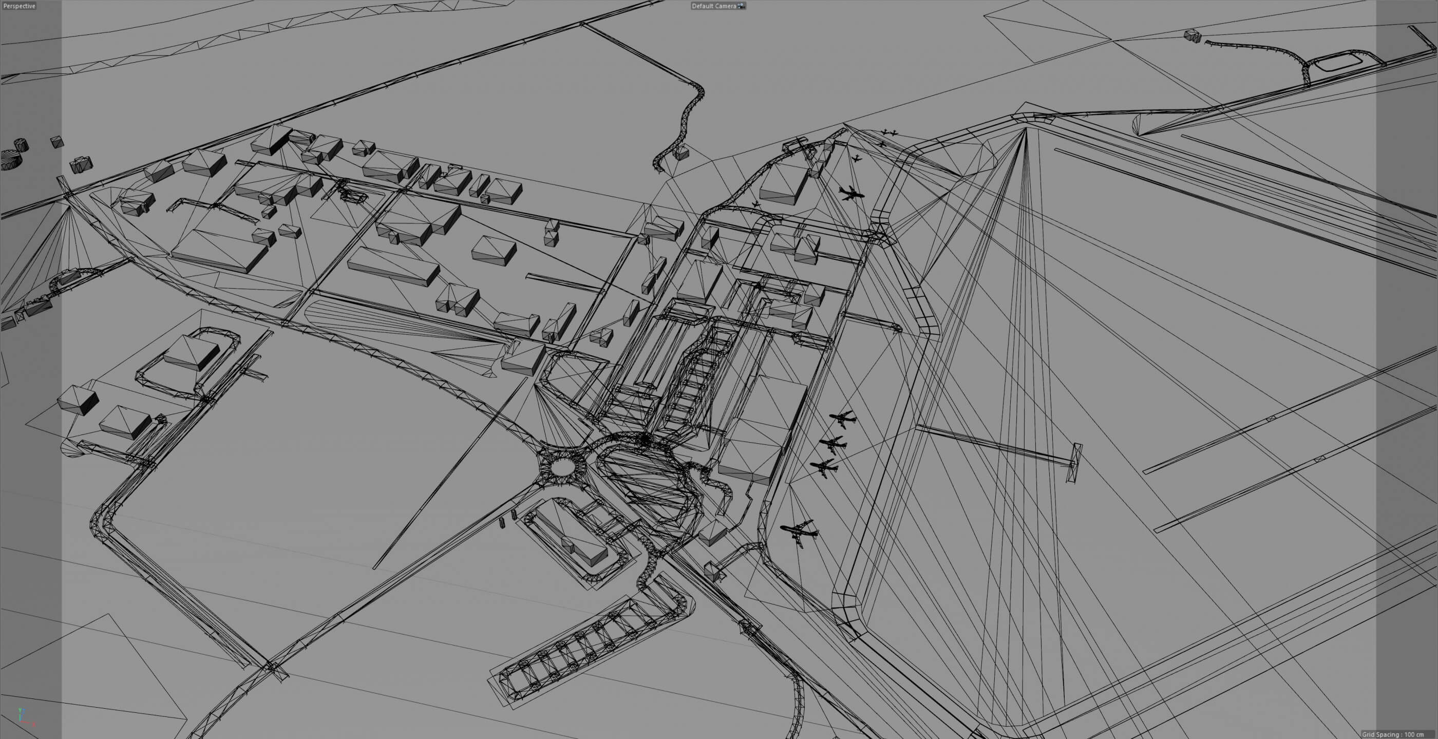 Inverness Airport 3D Model 10km by 3dstudio