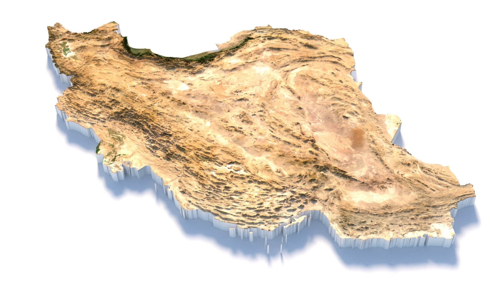Iran Terrain Map - 3D Model by 3dstudio