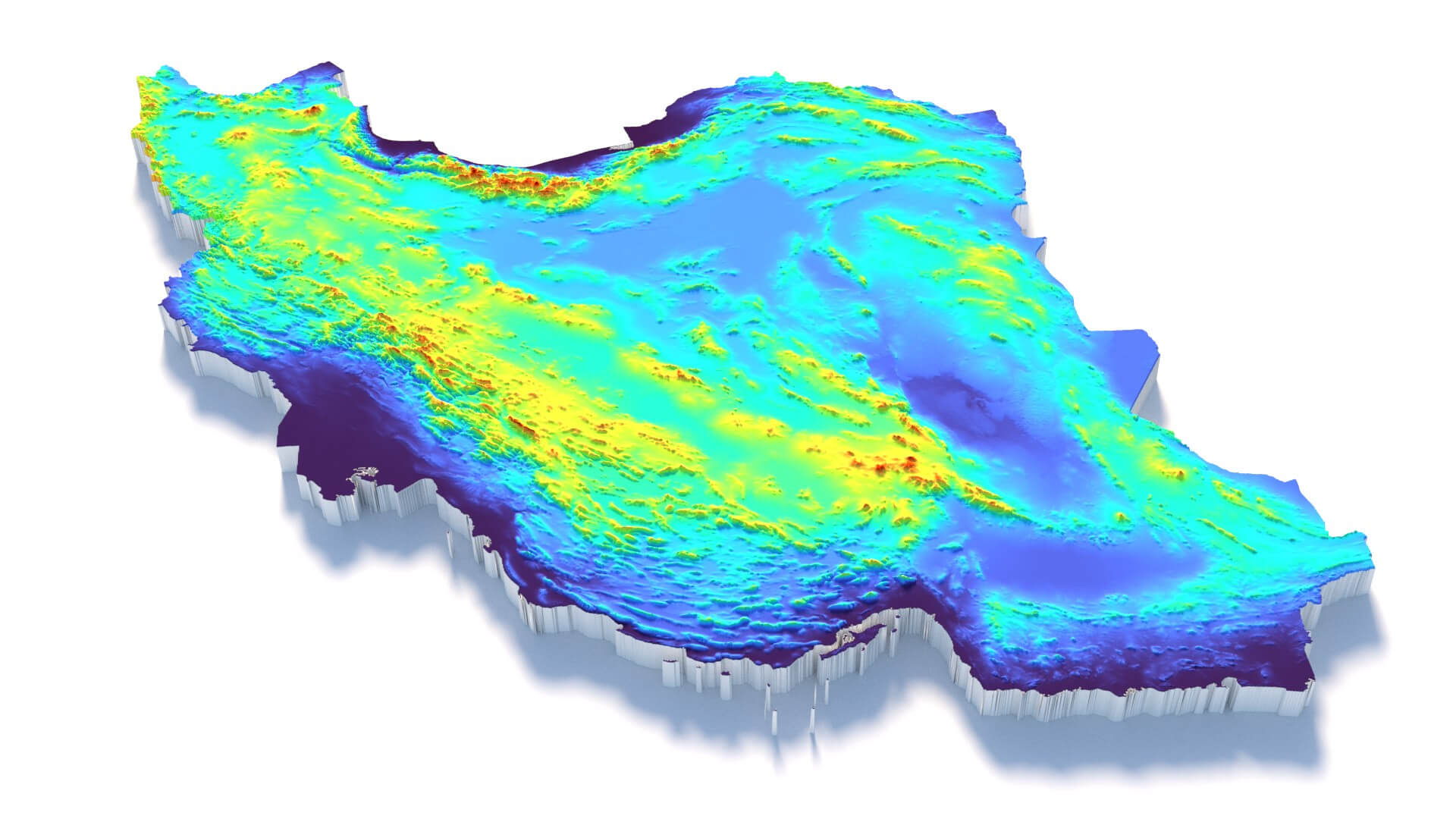Iran Terrain Map - 3D Model by 3dstudio