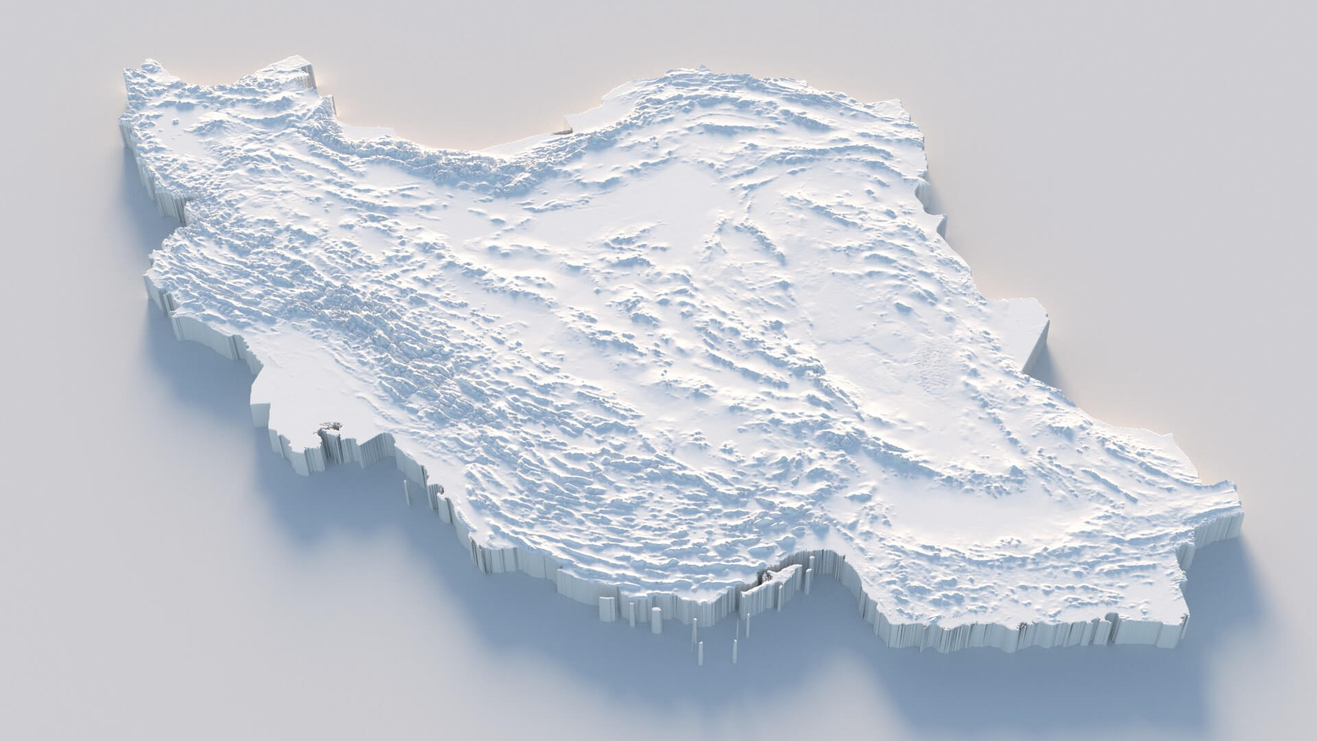 Iran Terrain Map - 3D Model by 3dstudio