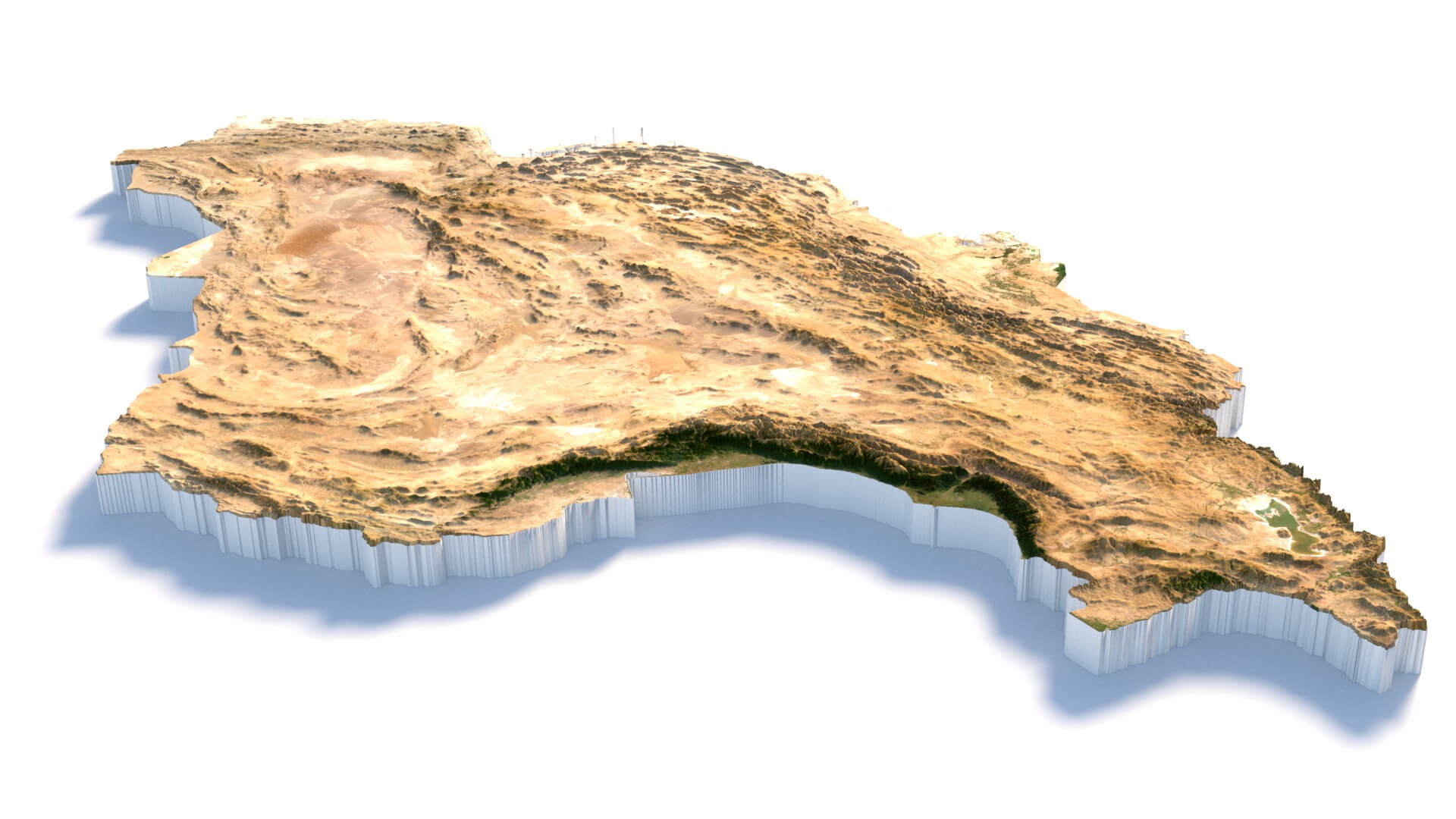 Iran Terrain Map - 3D Model by 3dstudio